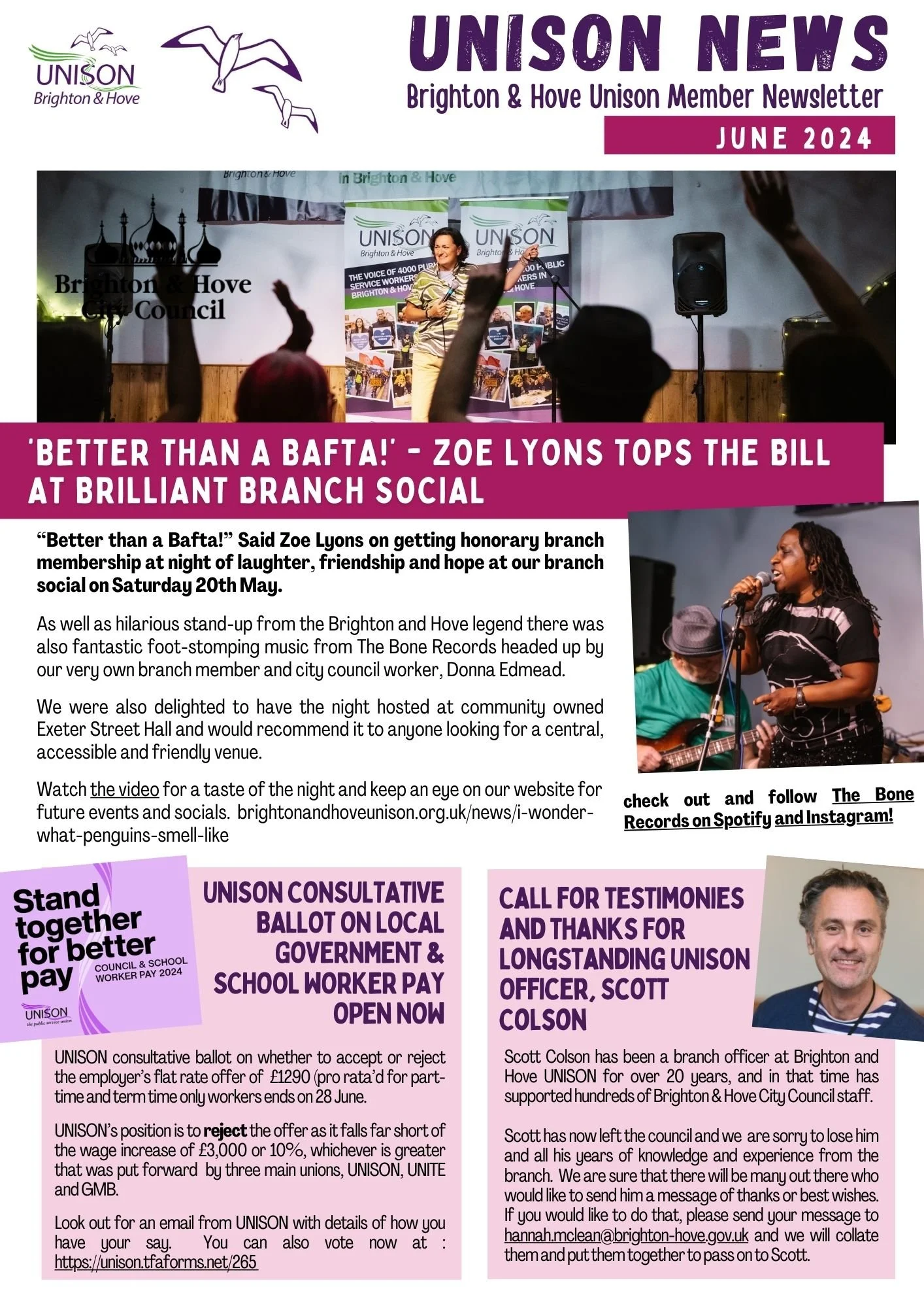 UNISON Newsletter - June 2024 — Brighton and Hove Unison