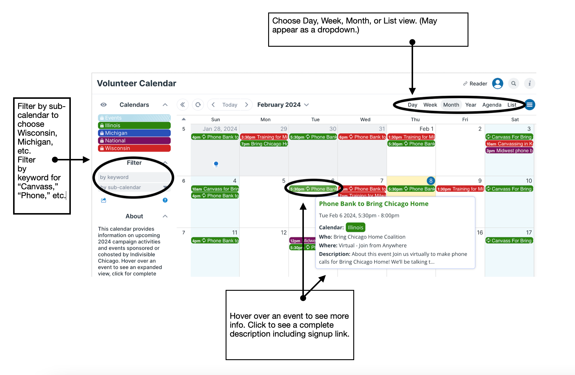 Calendar Help — Indivisible Chicago Alliance