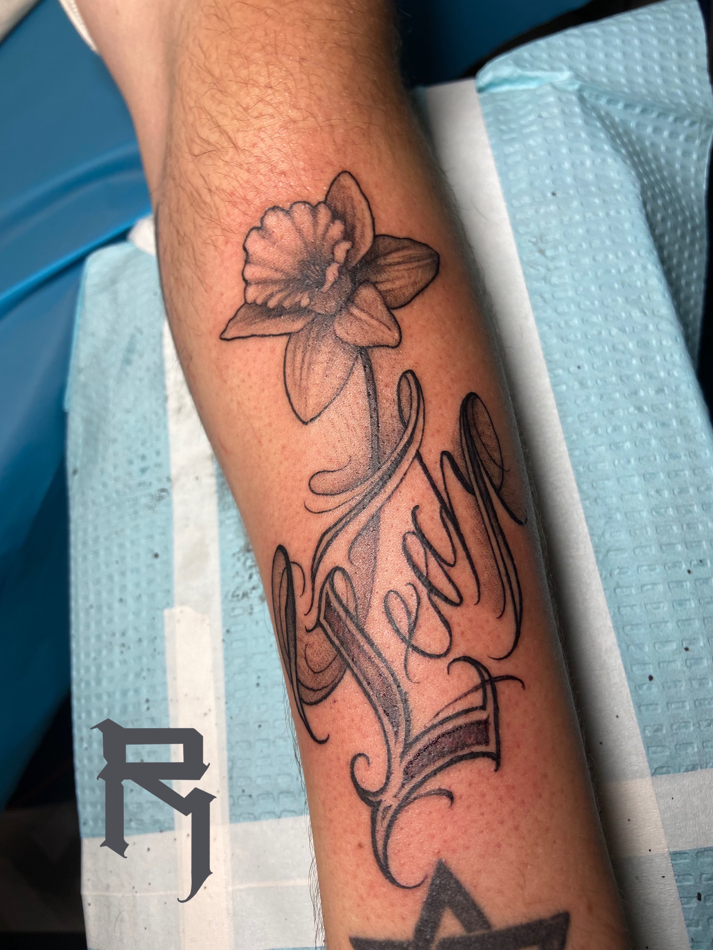 Lily Name Tattoo