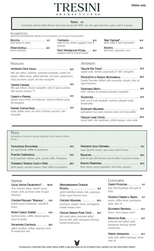 Menu — TRESINI