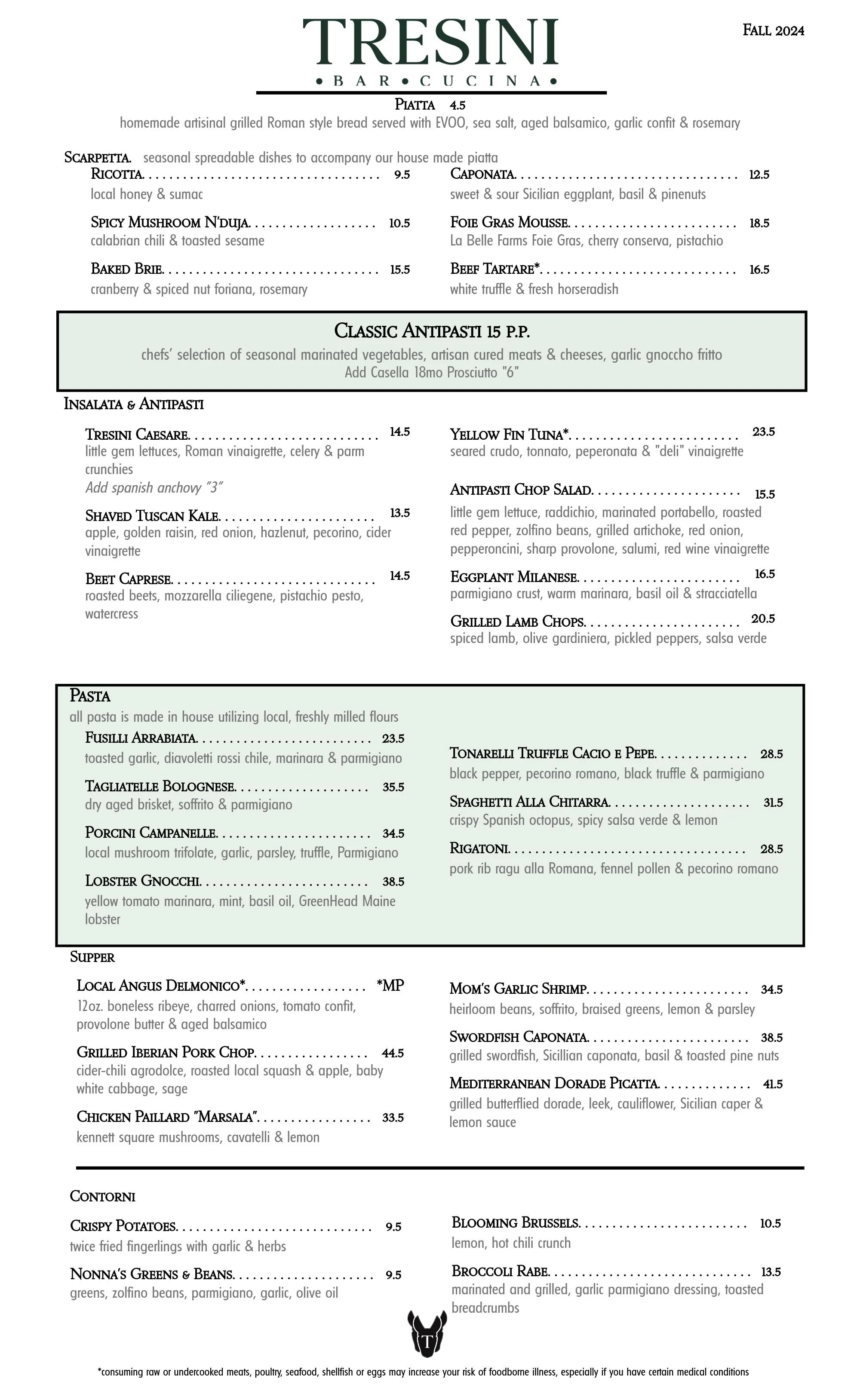 Menu — TRESINI