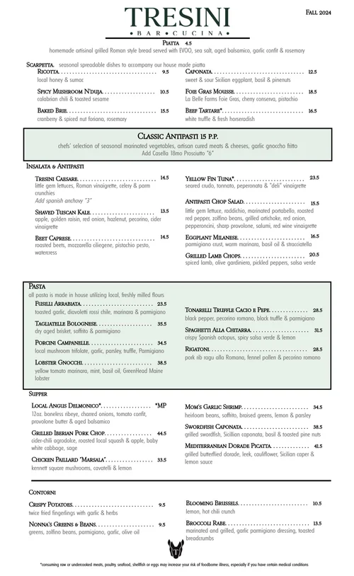 Menu — TRESINI