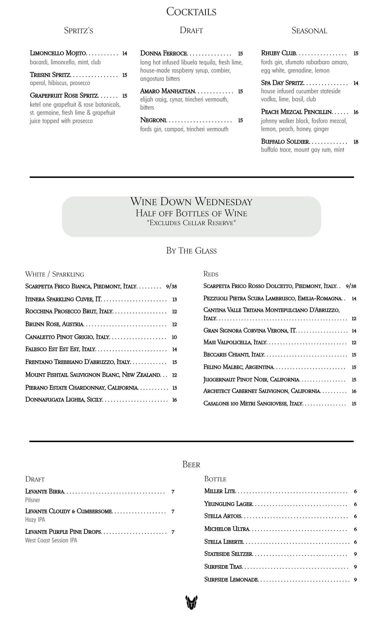 Menu — TRESINI