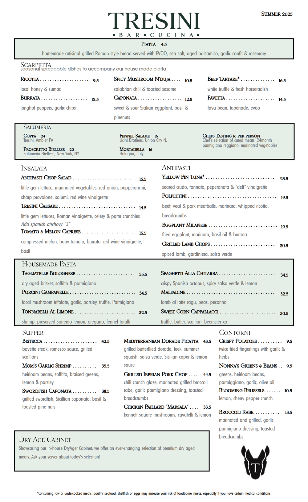 Menu — TRESINI