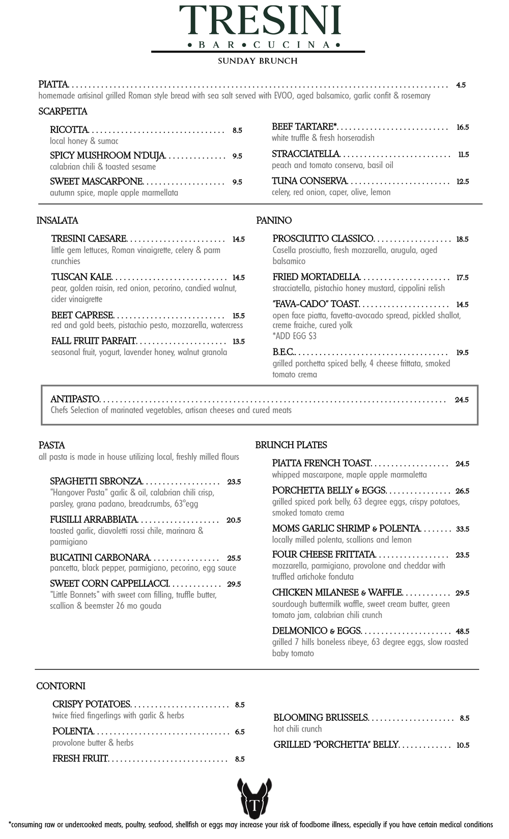 Menus — TRESINI