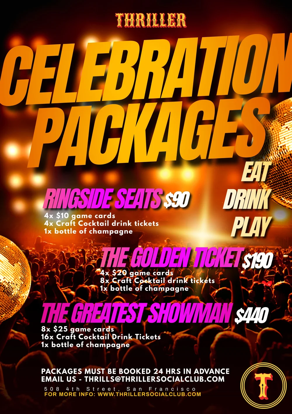 Packages | Book Your Adventure Today — Thriller Social Club SF