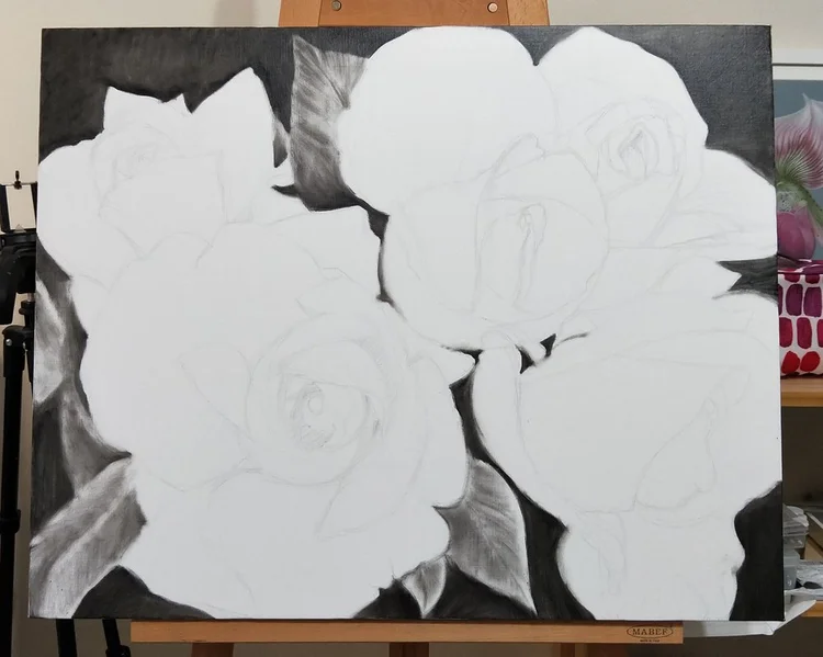How to paint roses in oil - Step by Step — Natasha Junmanee