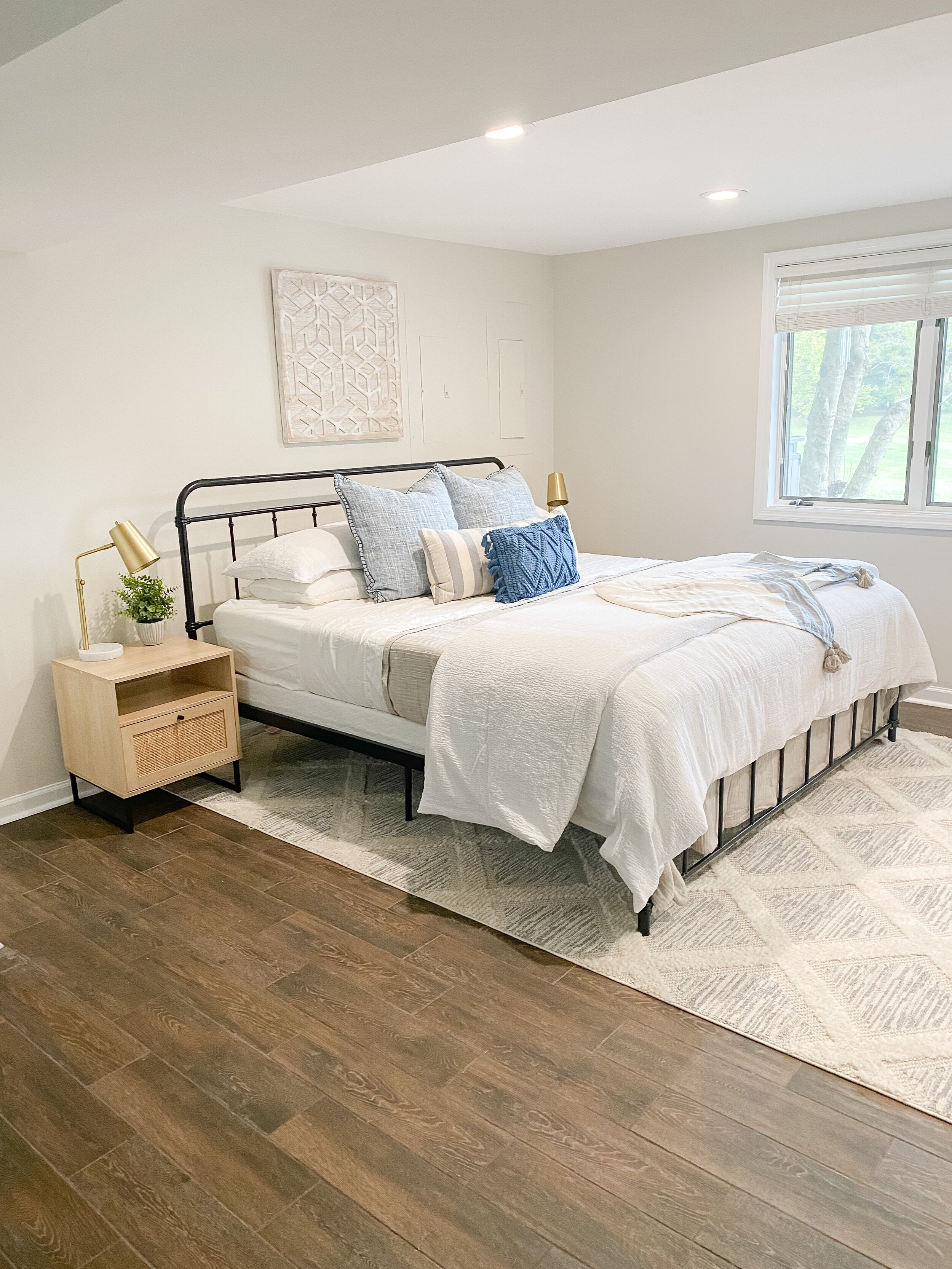 Bright + Cozy Basement Guest Bedroom Install — Gathered Living