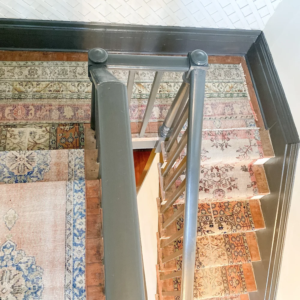 How to Create and Install a DIY Vintage Rug Stair Runner — Gathered Living