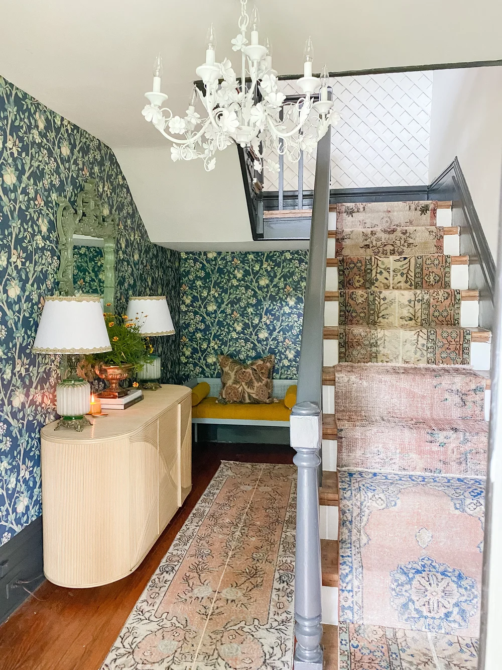 How to Create and Install a DIY Vintage Rug Stair Runner — Gathered Living