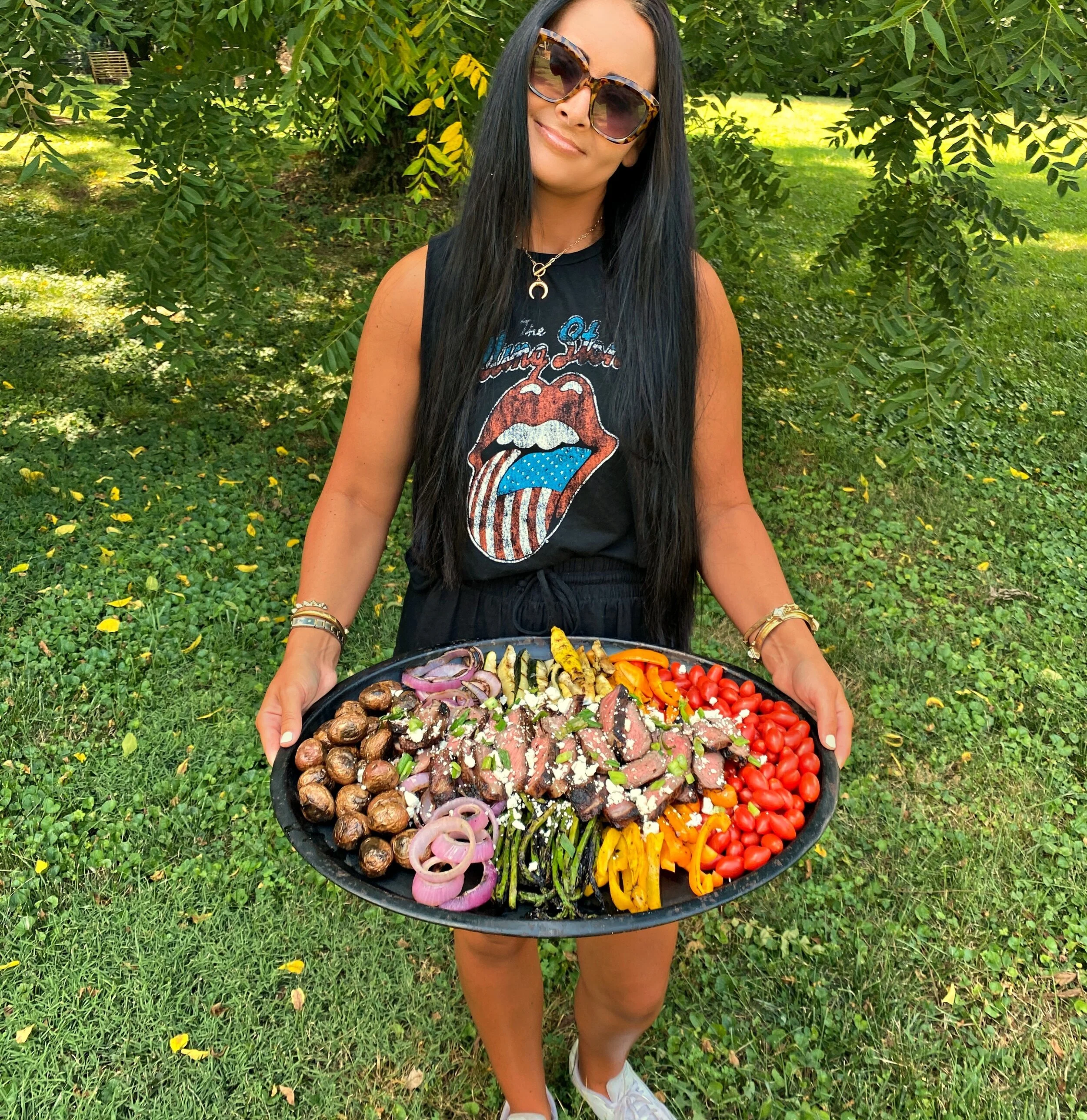 Summer Grilled Rainbow Veggie + Steak Platter with Kentucky Beef ...