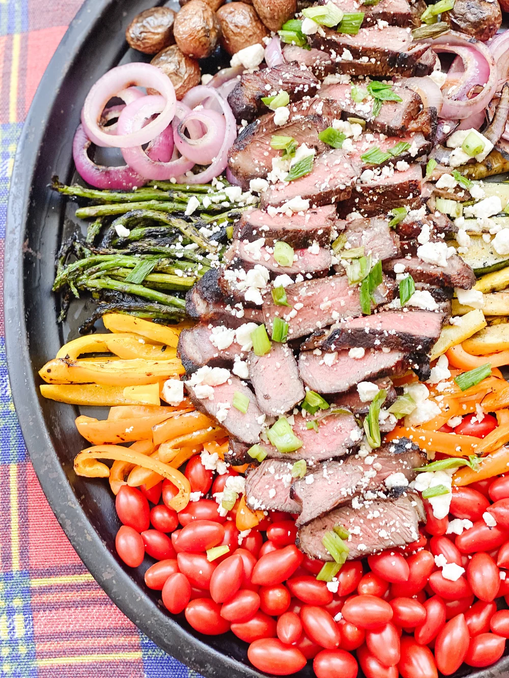 Summer Grilled Rainbow Veggie + Steak Platter with Kentucky Beef ...