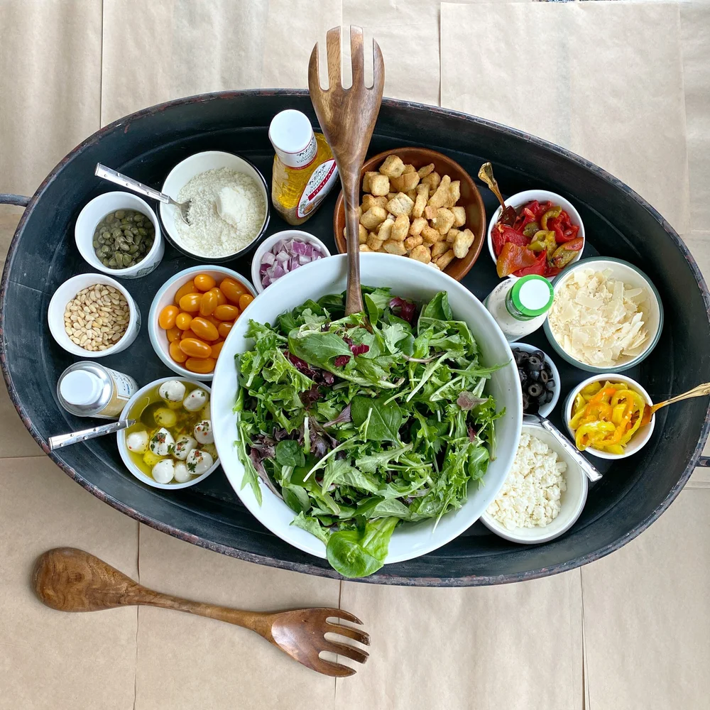 DIY Salad Bar Board for a Crowd | Easy Entertaining Meal — Gathered Living