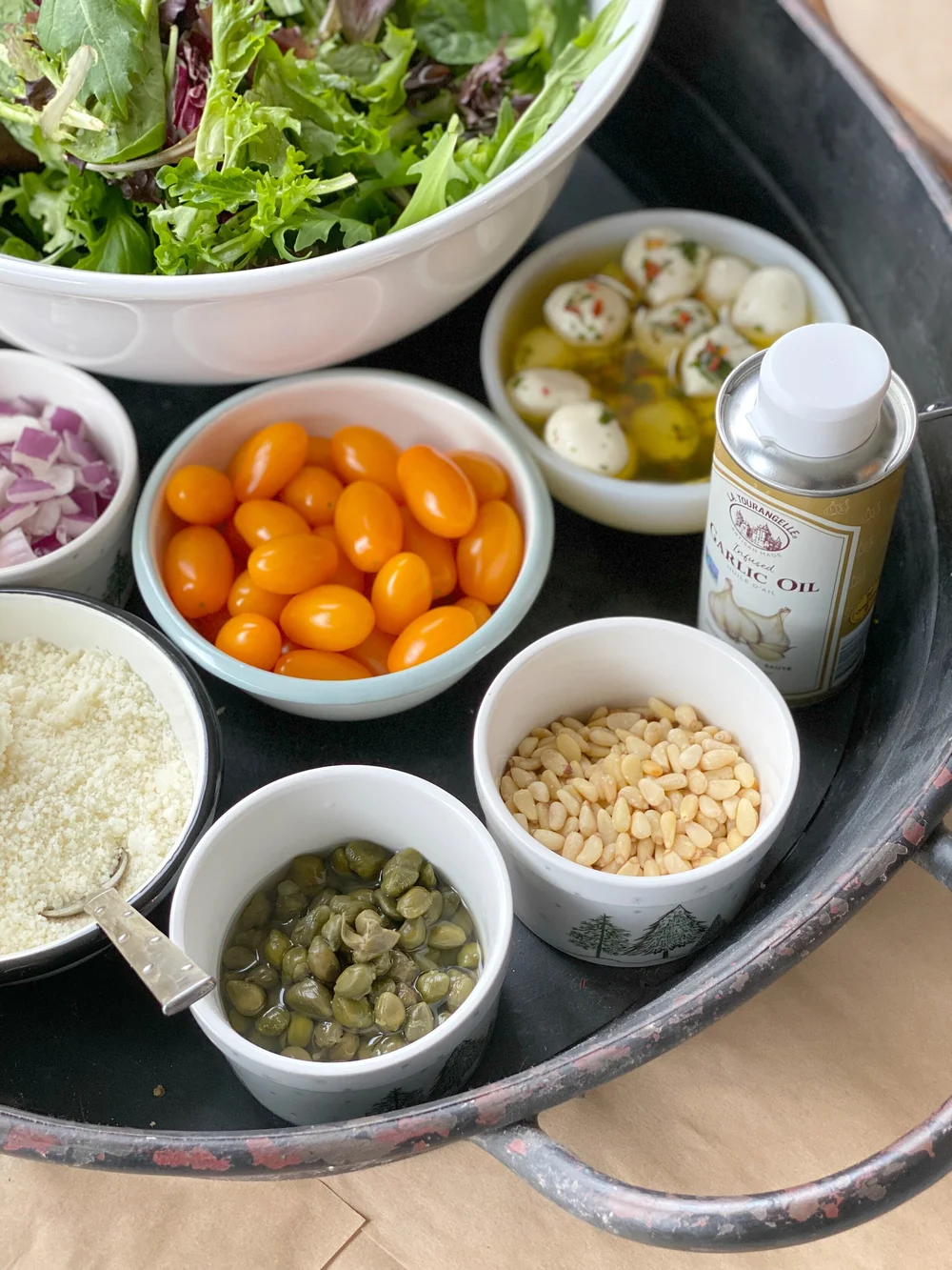 DIY Salad Bar Board for a Crowd | Easy Entertaining Meal — Gathered Living