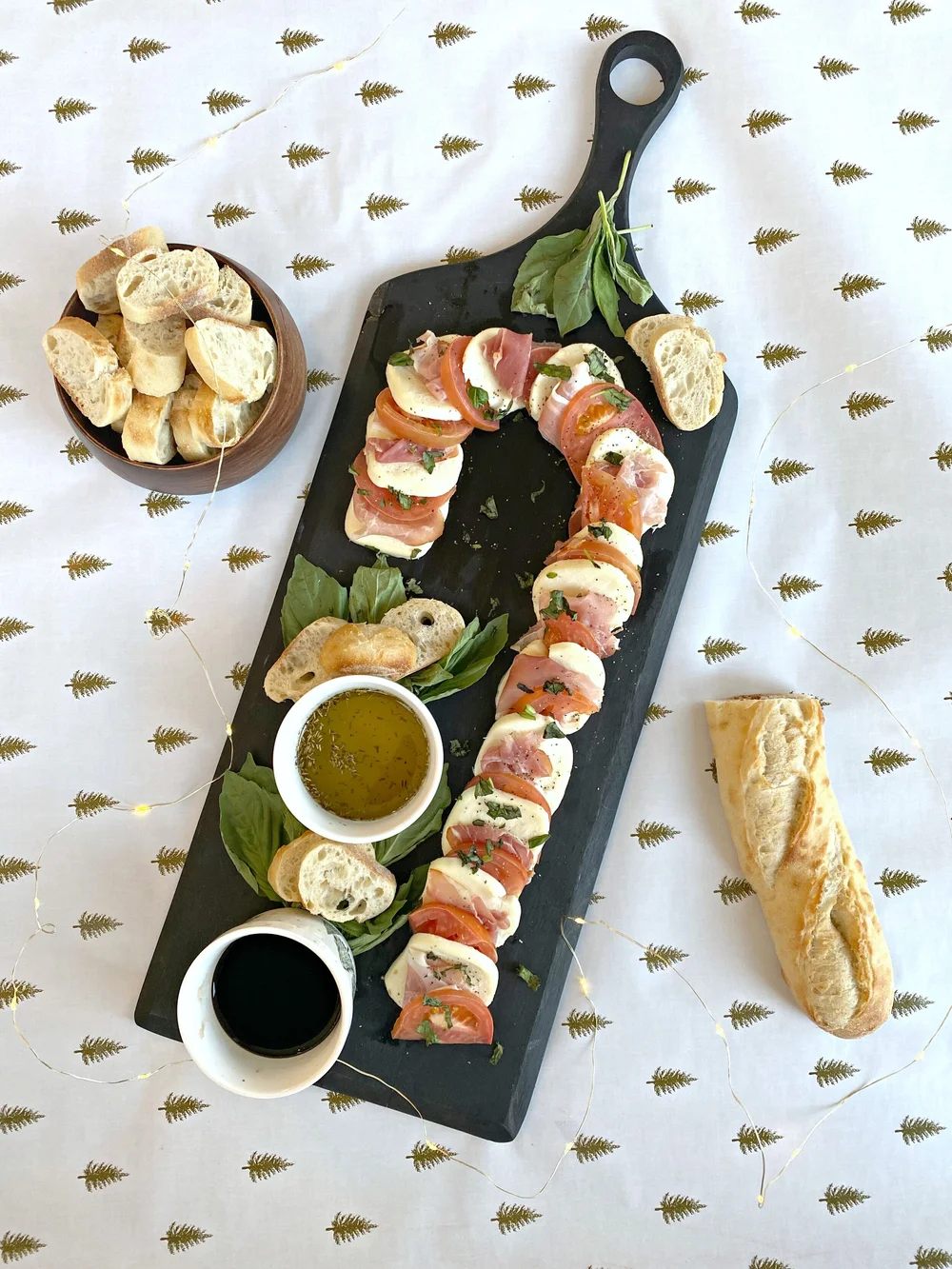 Candy Cane Caprese Board | Quick + Easy Holiday Appetizer — Gathered Living