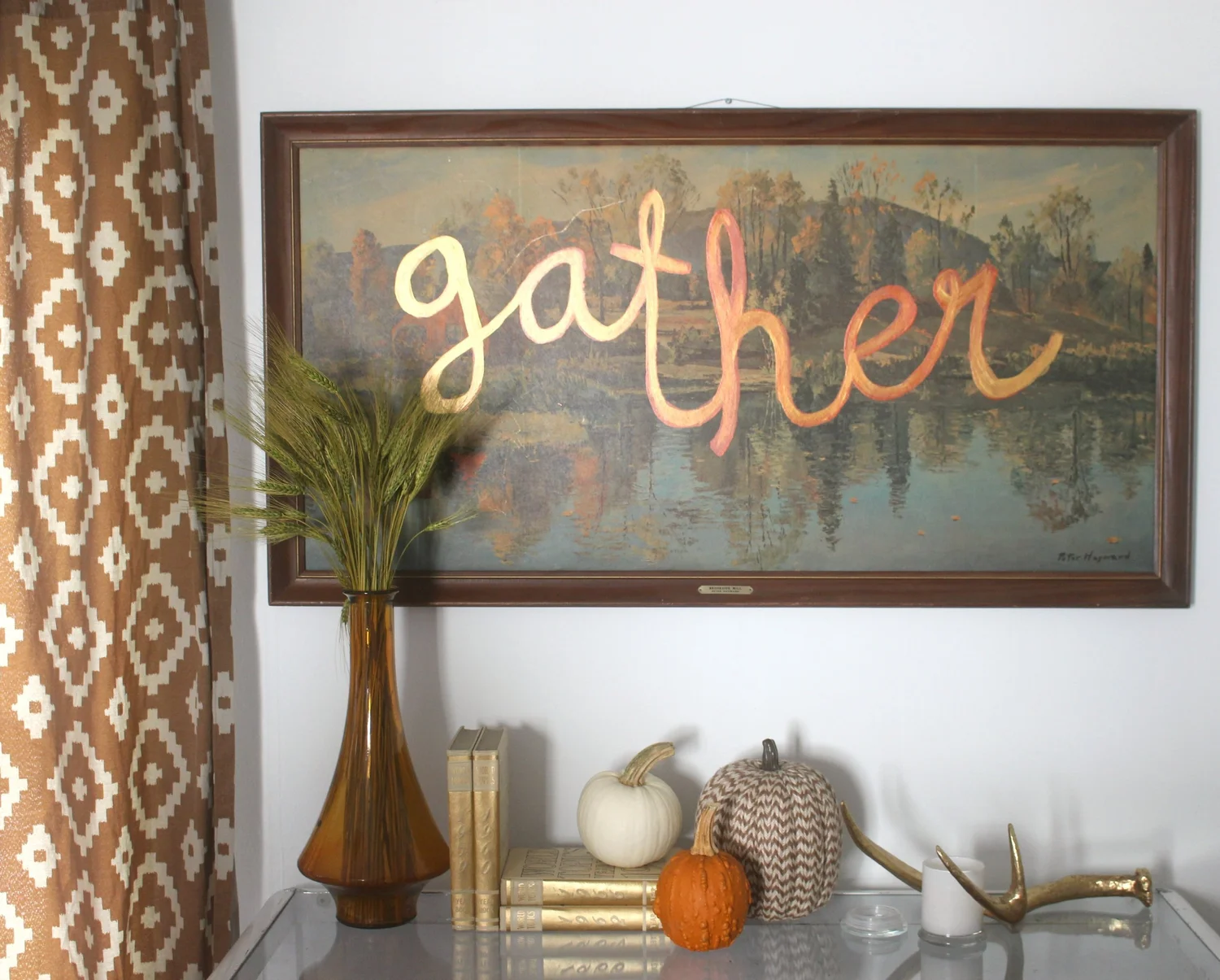 DIY Upcycled Fall Painting — Gathered Living