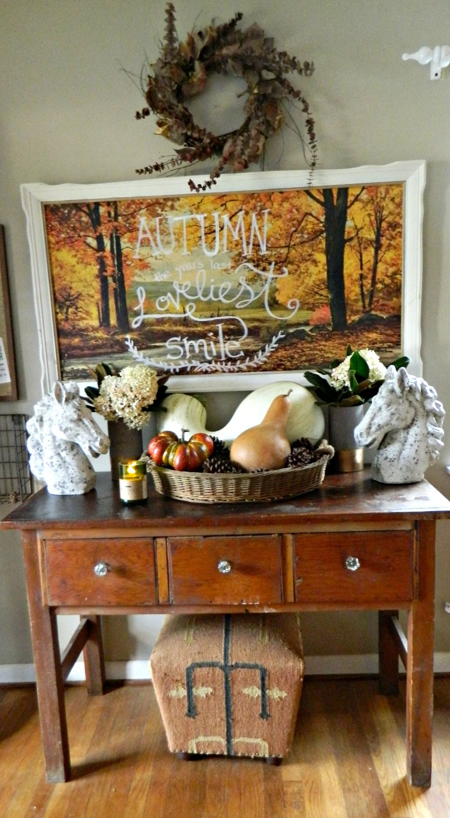 DIY Upcycled Vintage Painting for Fall — Gathered Living