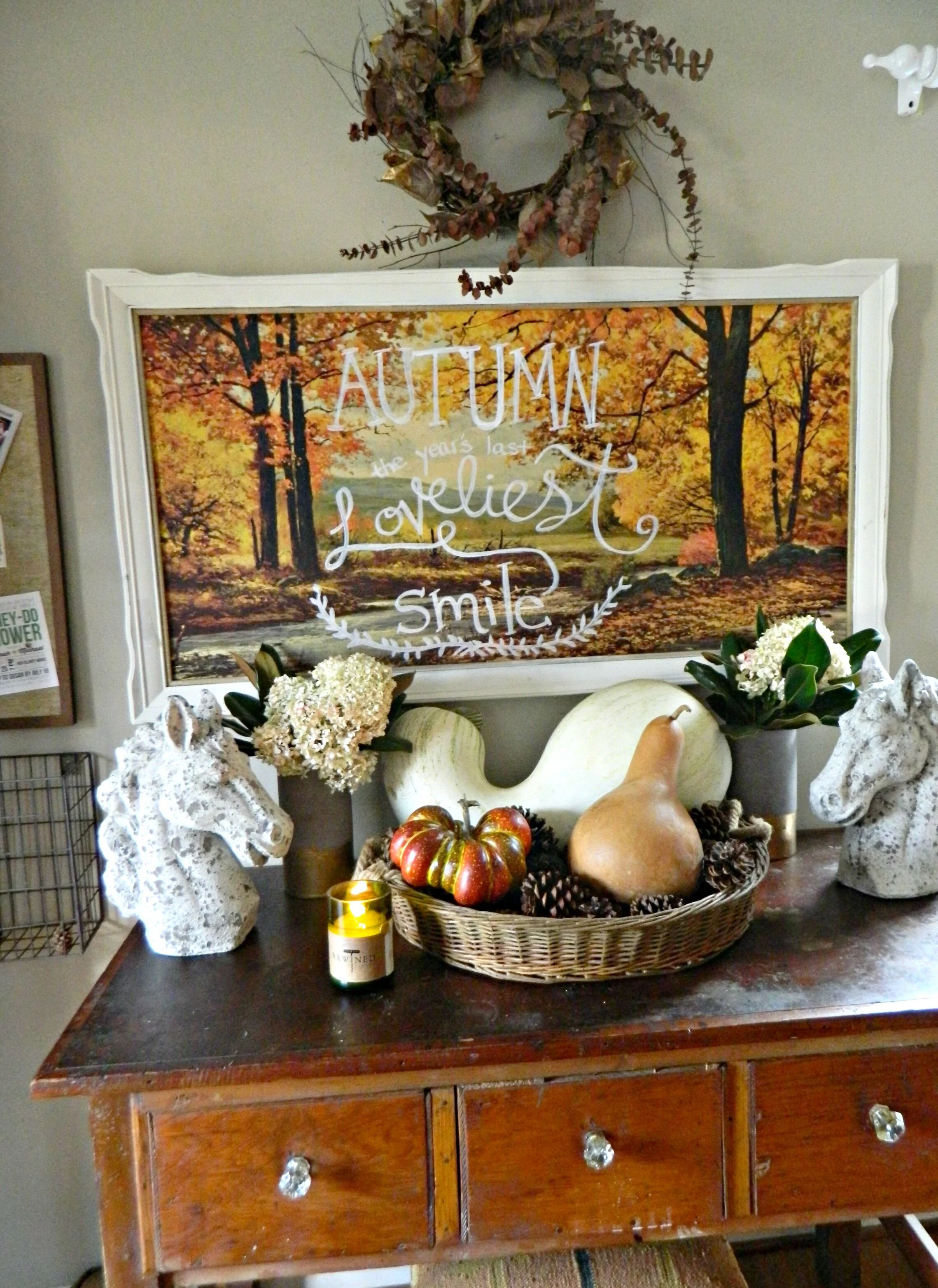DIY Upcycled Vintage Painting for Fall — Gathered Living