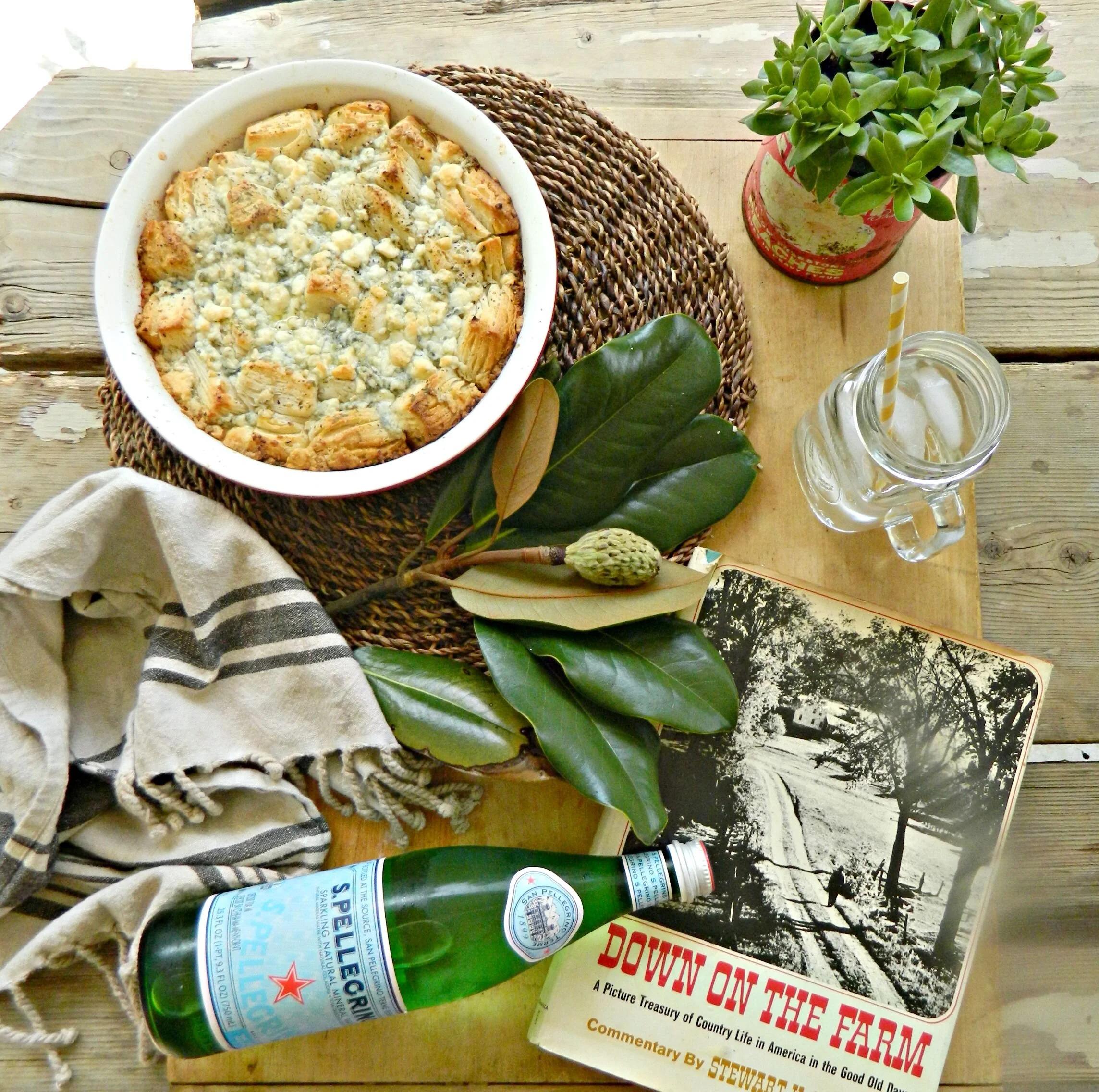 3 Ingredient Buttery Blue Cheese Pull-Apart Bread — Gathered Living