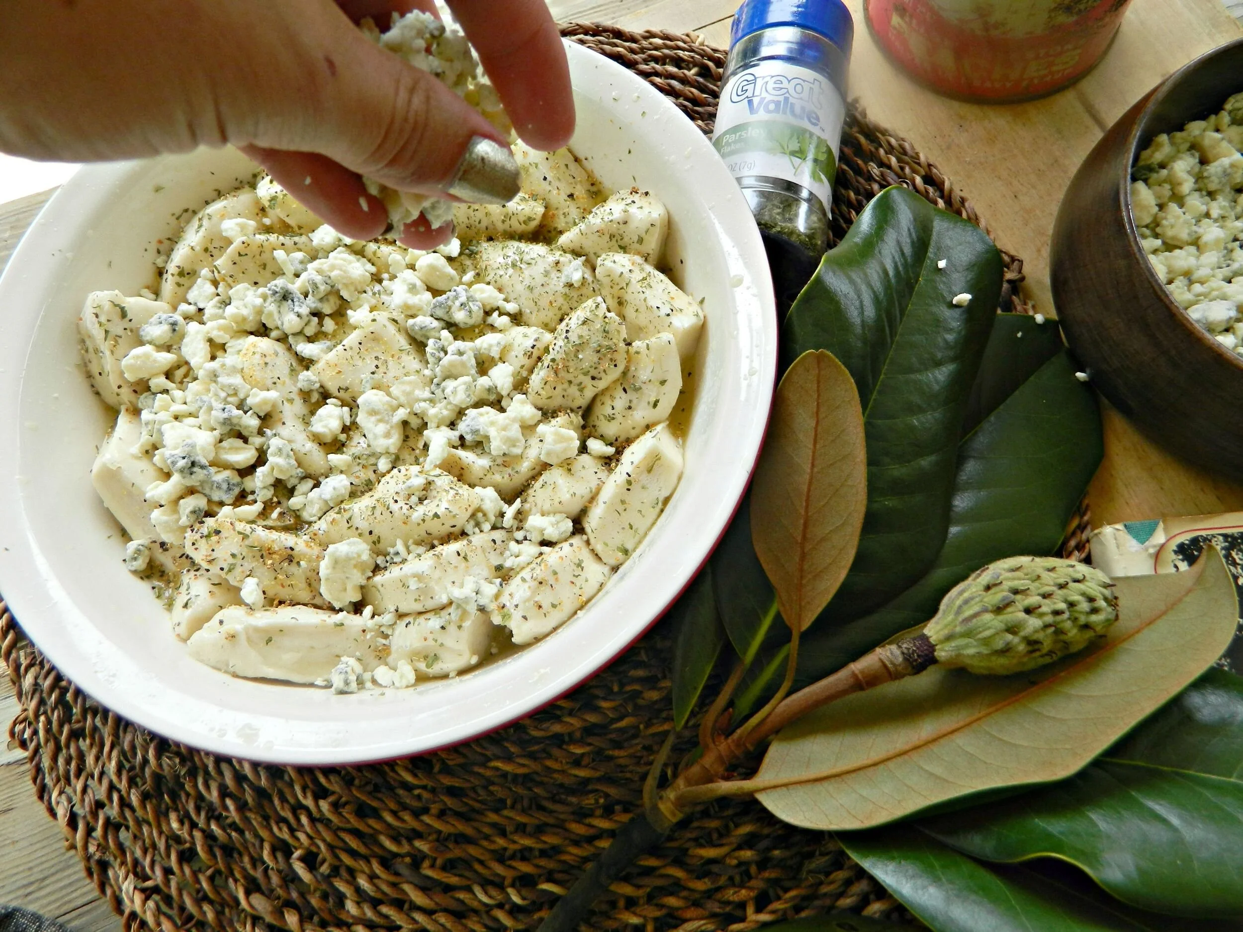 3 Ingredient Buttery Blue Cheese Pull-Apart Bread — Gathered Living