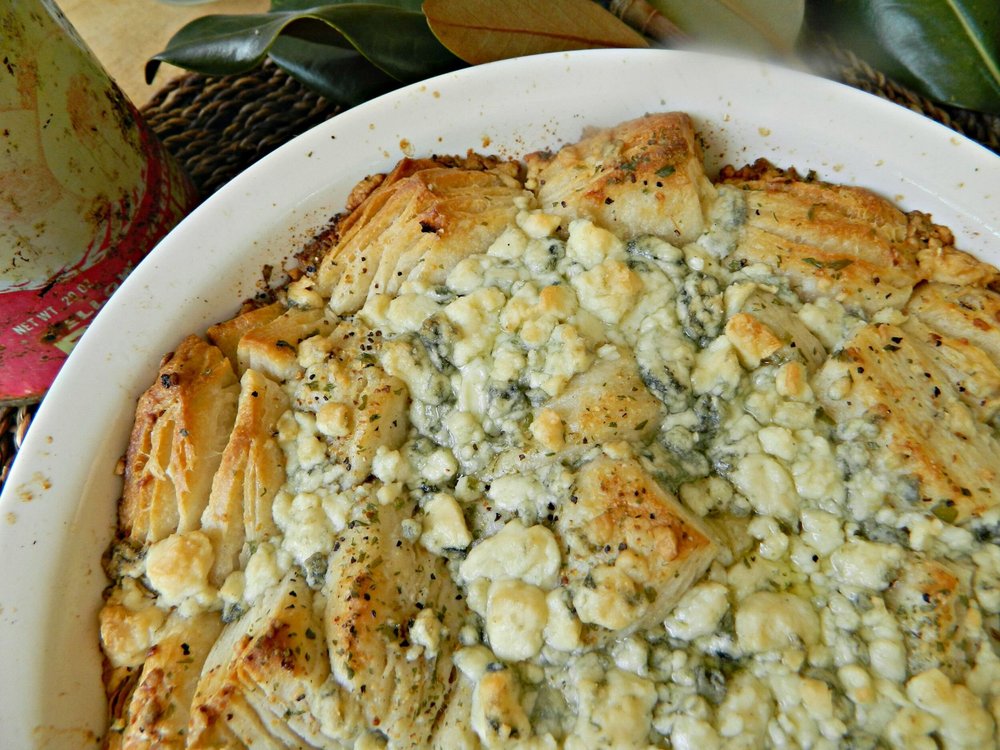 3 Ingredient Buttery Blue Cheese Pull-Apart Bread — Gathered Living