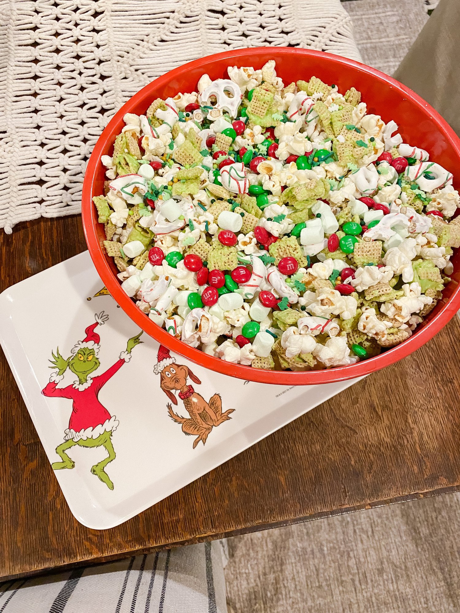 Grinch Holiday Snack Mix — Gathered Living