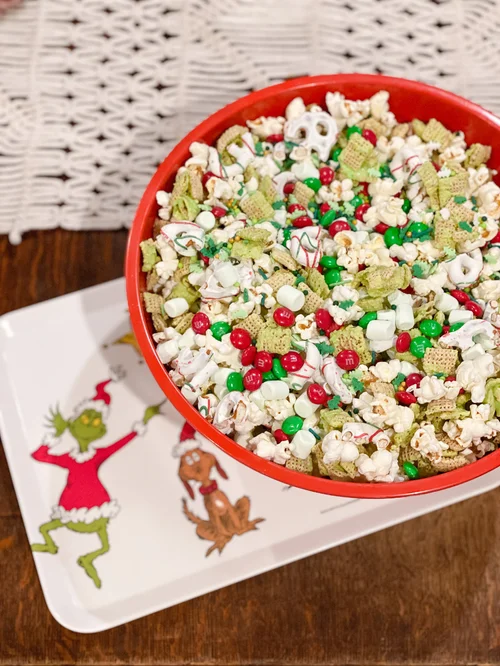 Grinch Holiday Snack Mix — Gathered Living