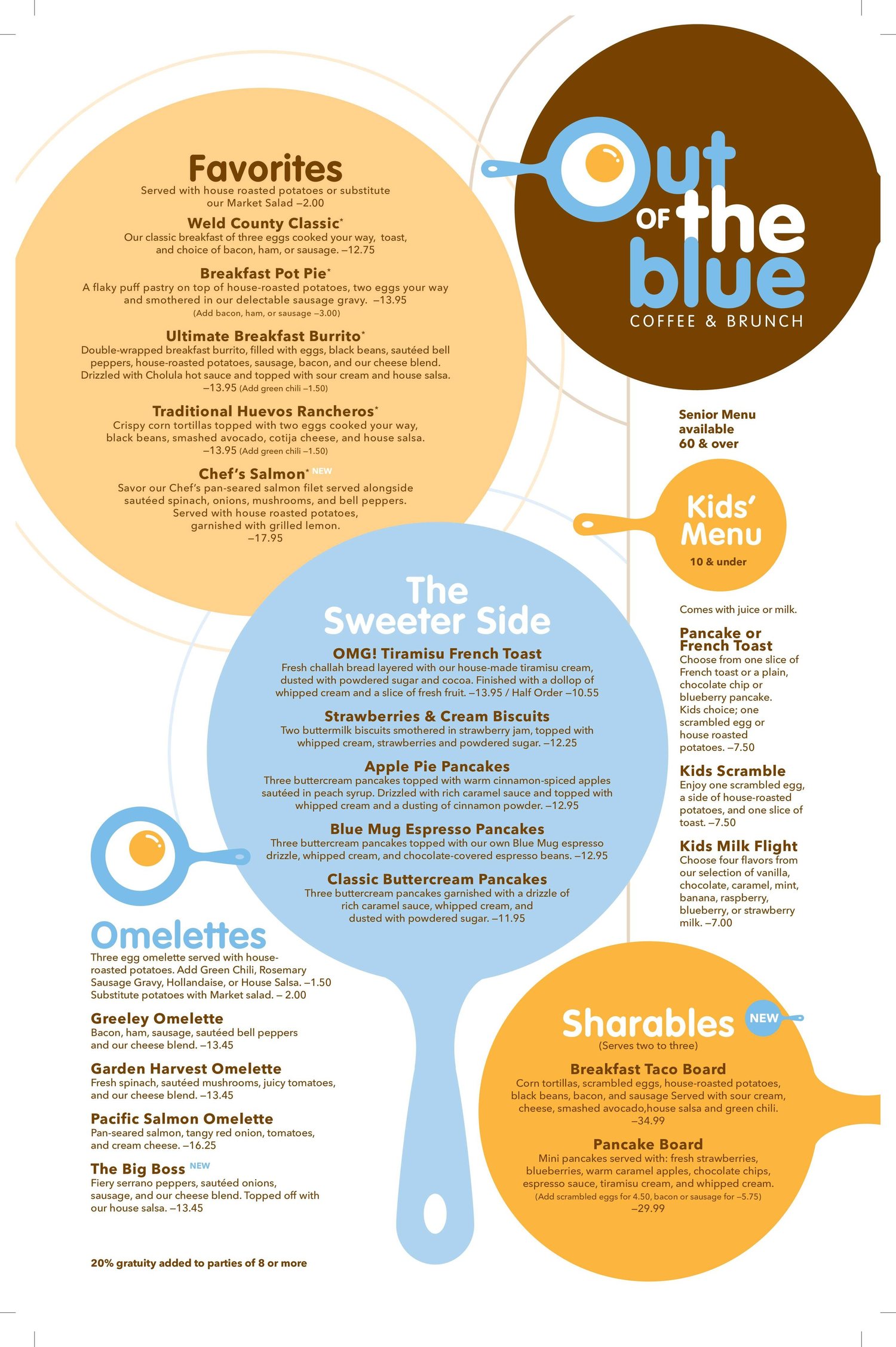 Menu — Out of The Blue