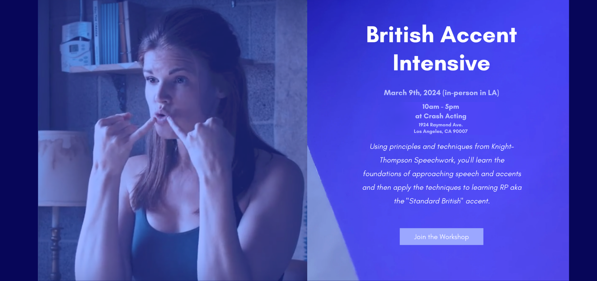 Workshop — Crash Acting