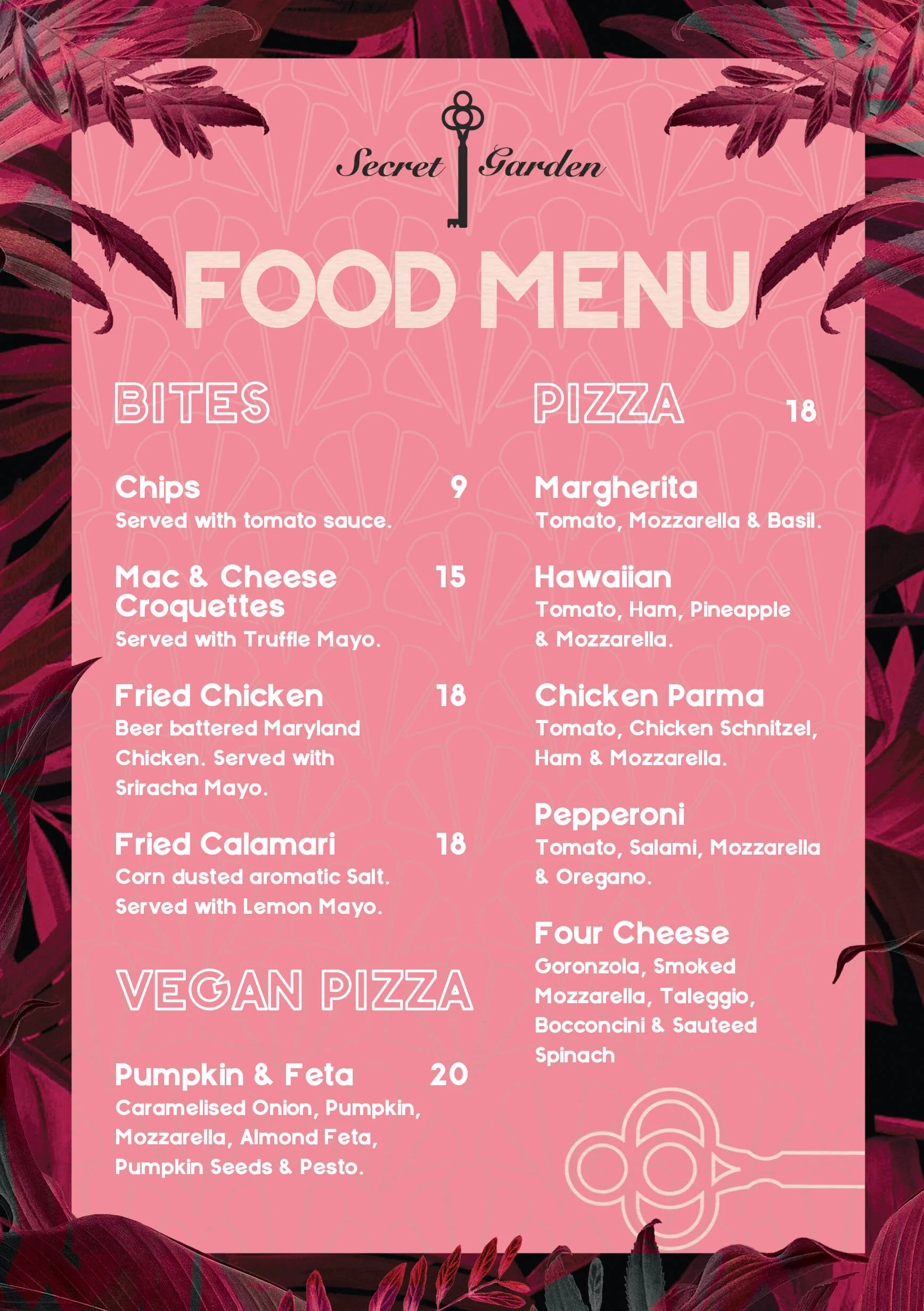 Menu — SECRET GARDEN