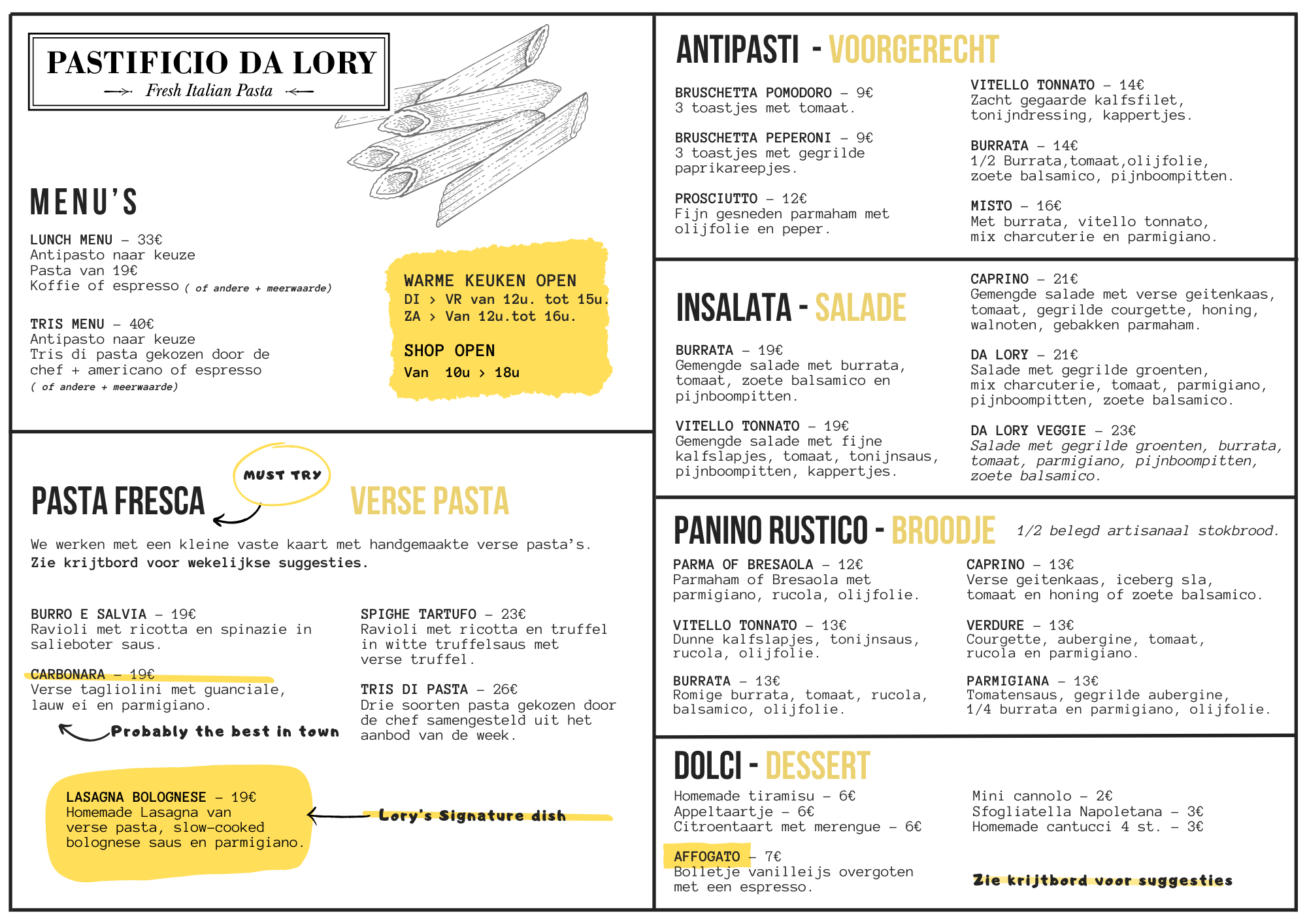 Pastificio Da Lory | Proef Authentiek Italiaans