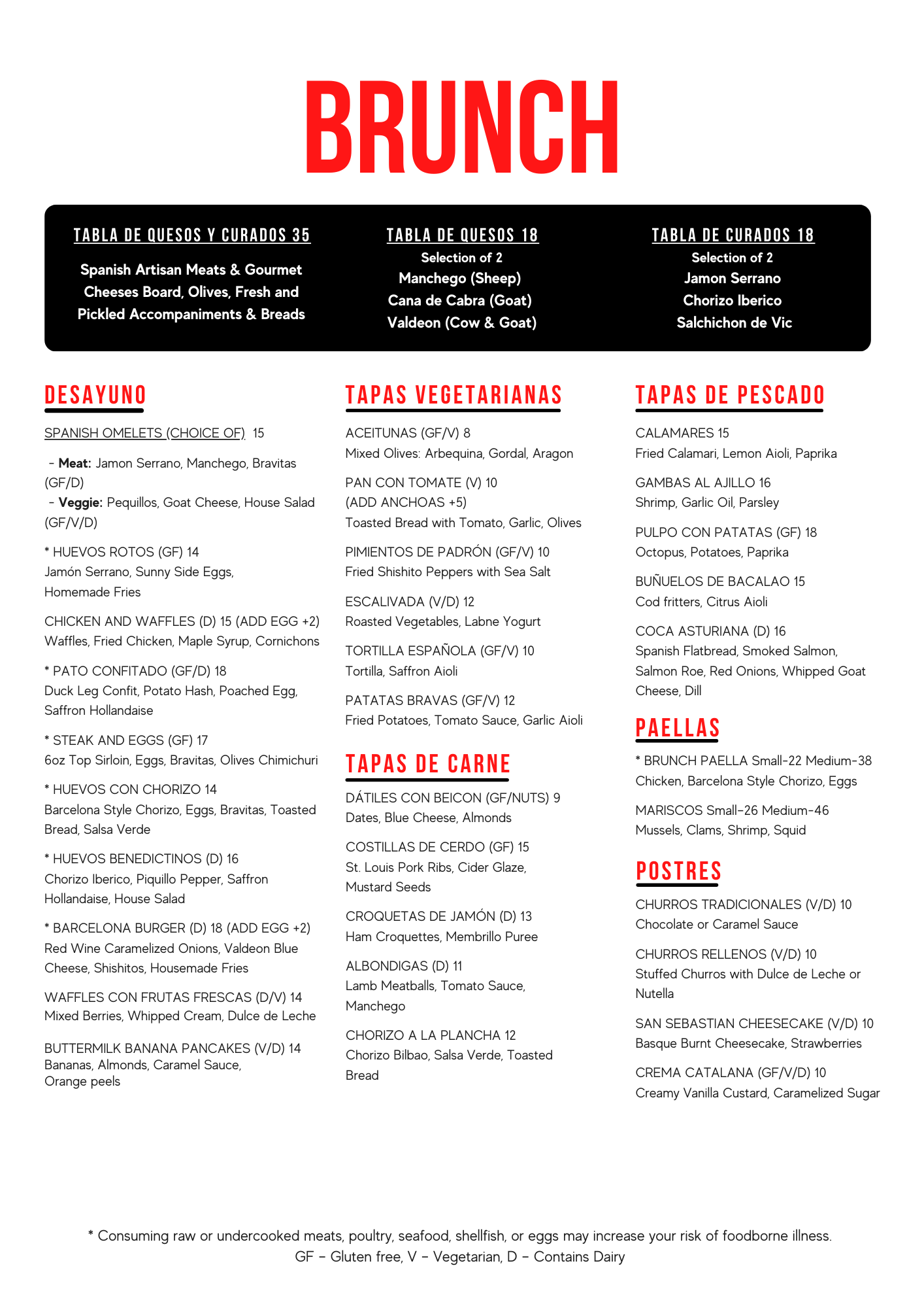 Menu — El Mercat