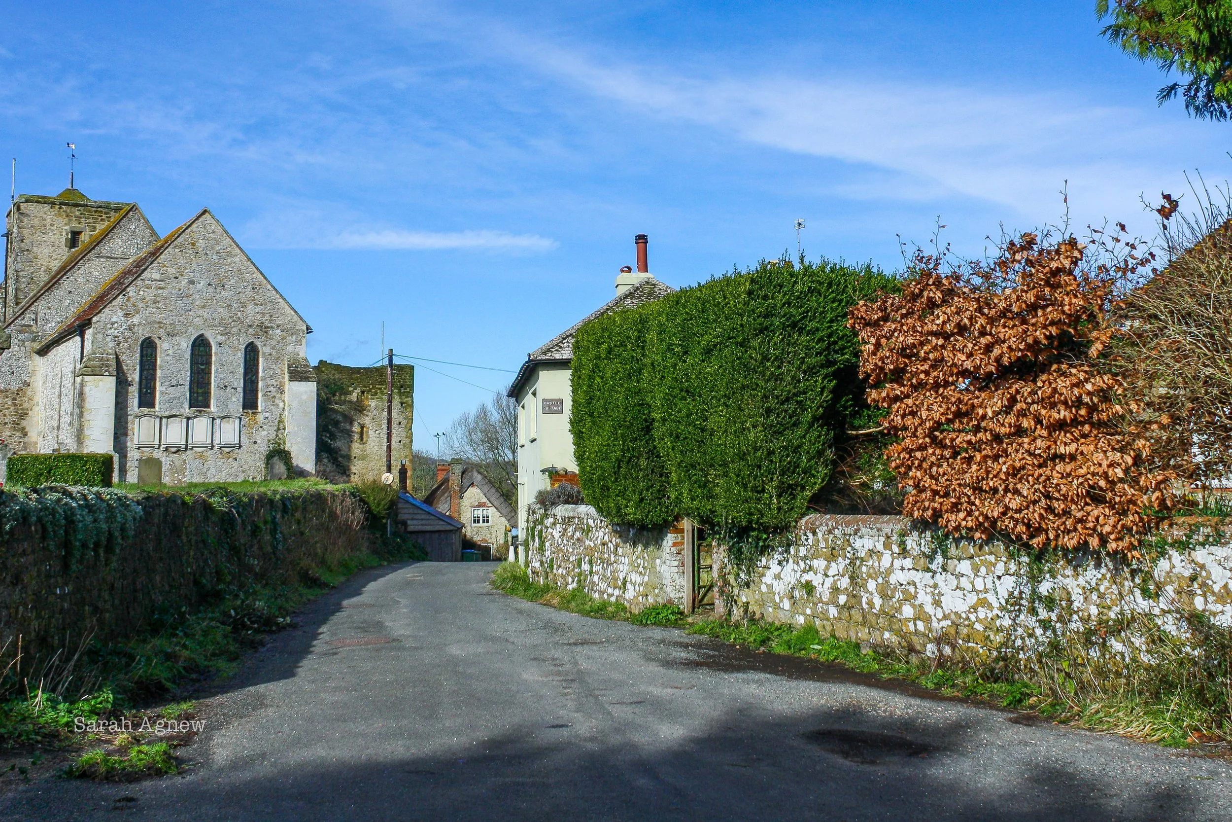 St Michael’s Church with Amberley Castle's wall, and the castle's ...
