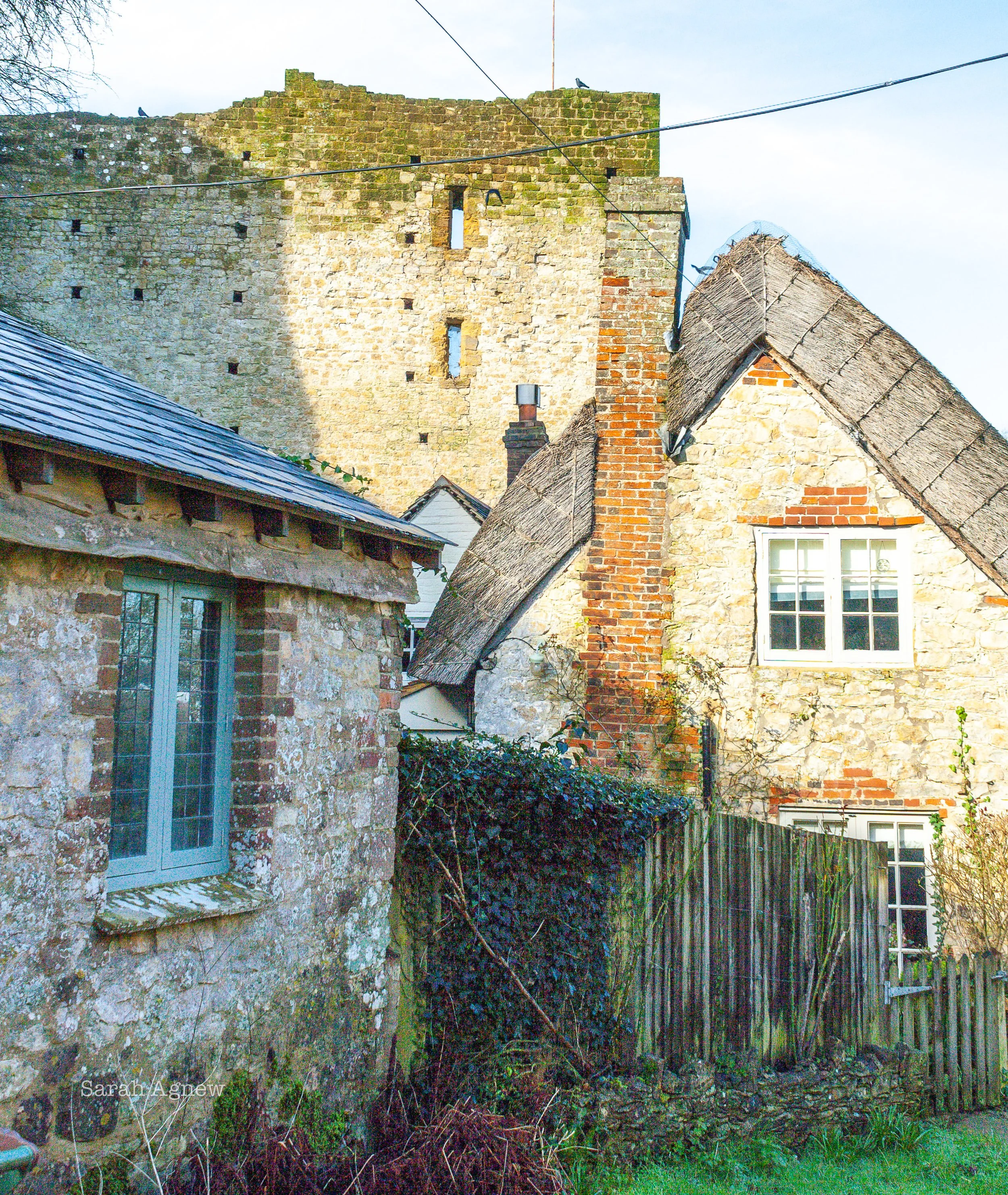 St Michael’s Church with Amberley Castle's wall, and the castle's ...