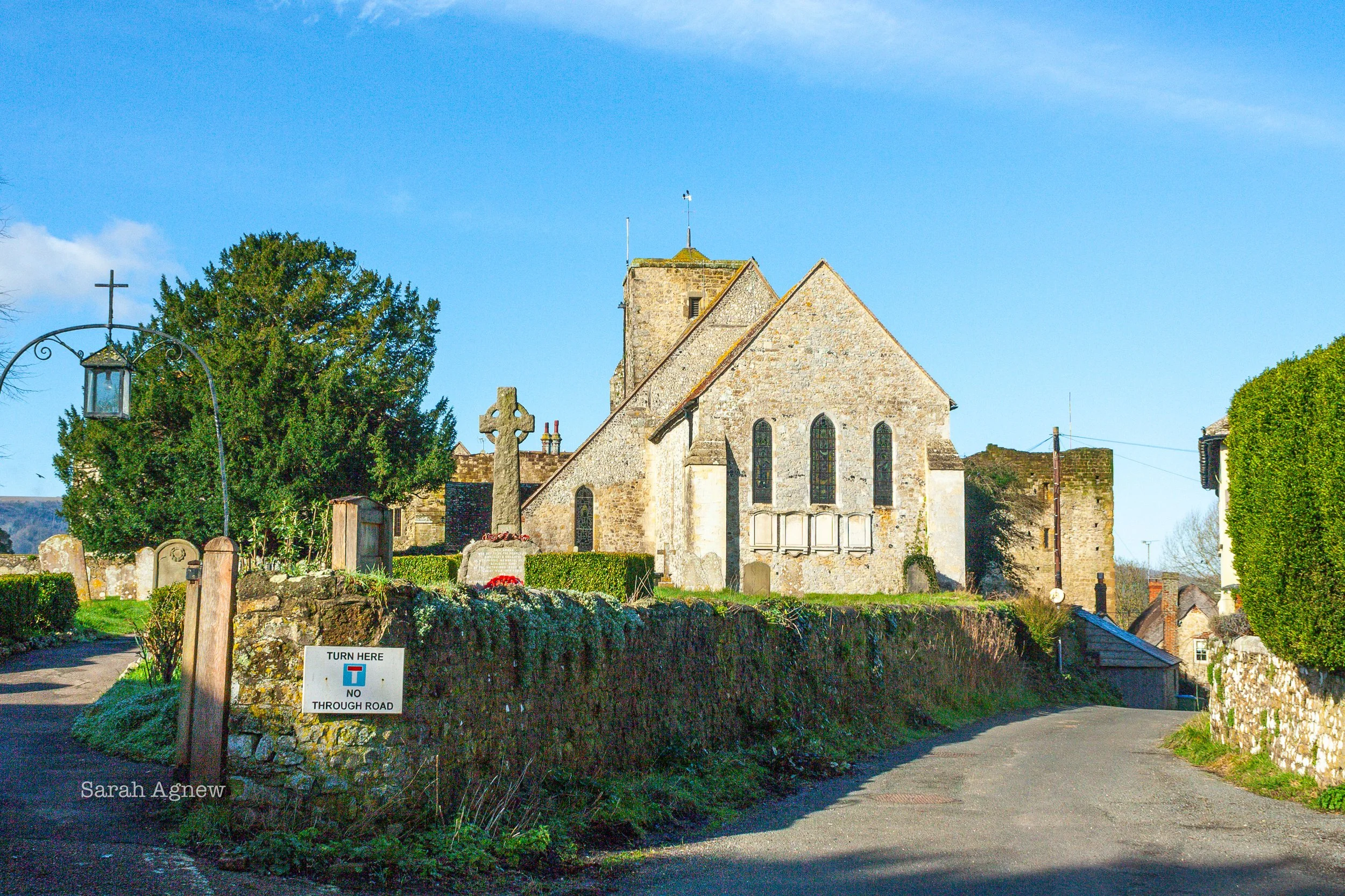 St Michael’s Church with Amberley Castle's wall, and the castle's ...