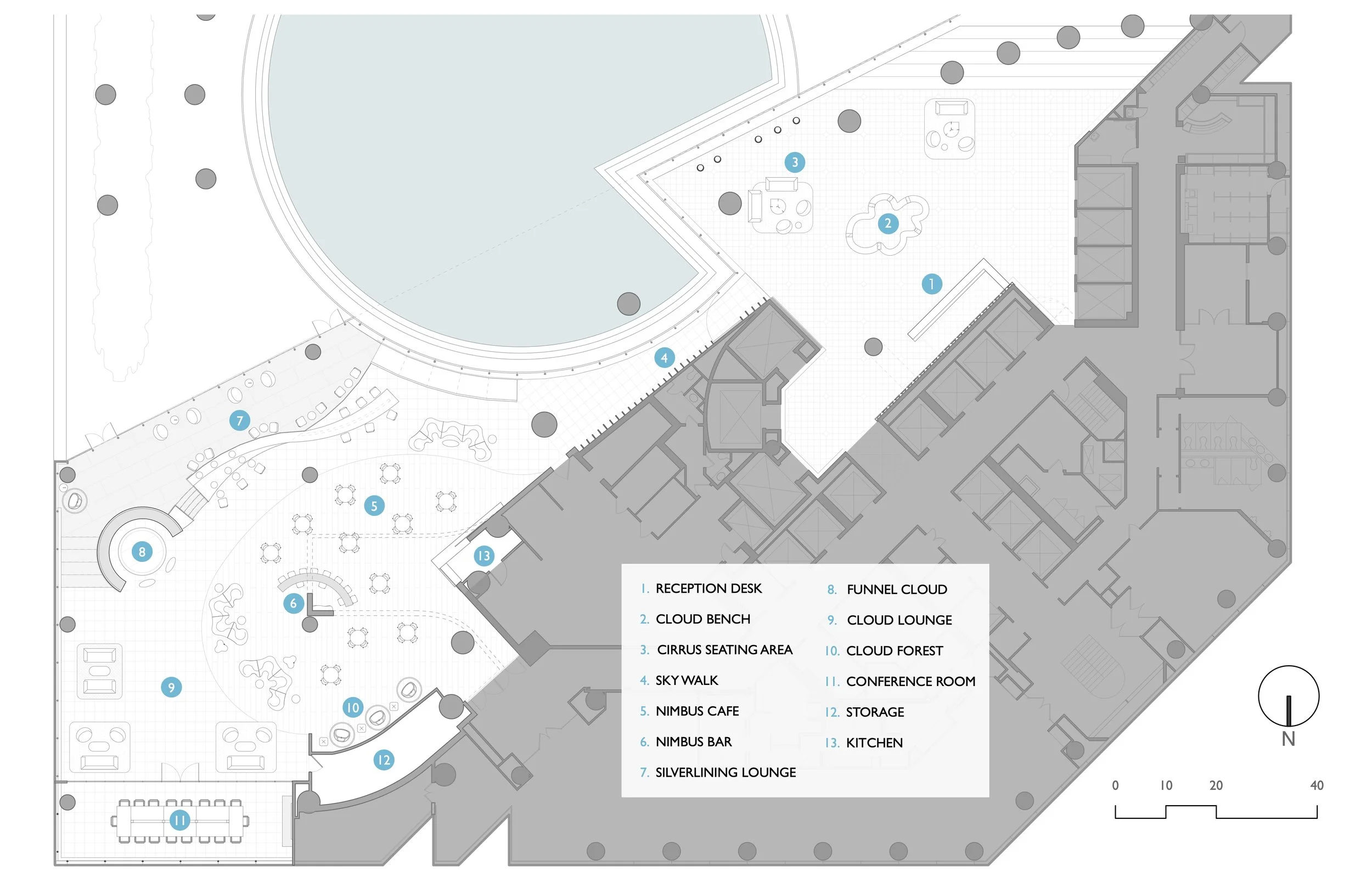 Miami Tower Cloud Garden + Sky Lobby — Koko Architecture + Design