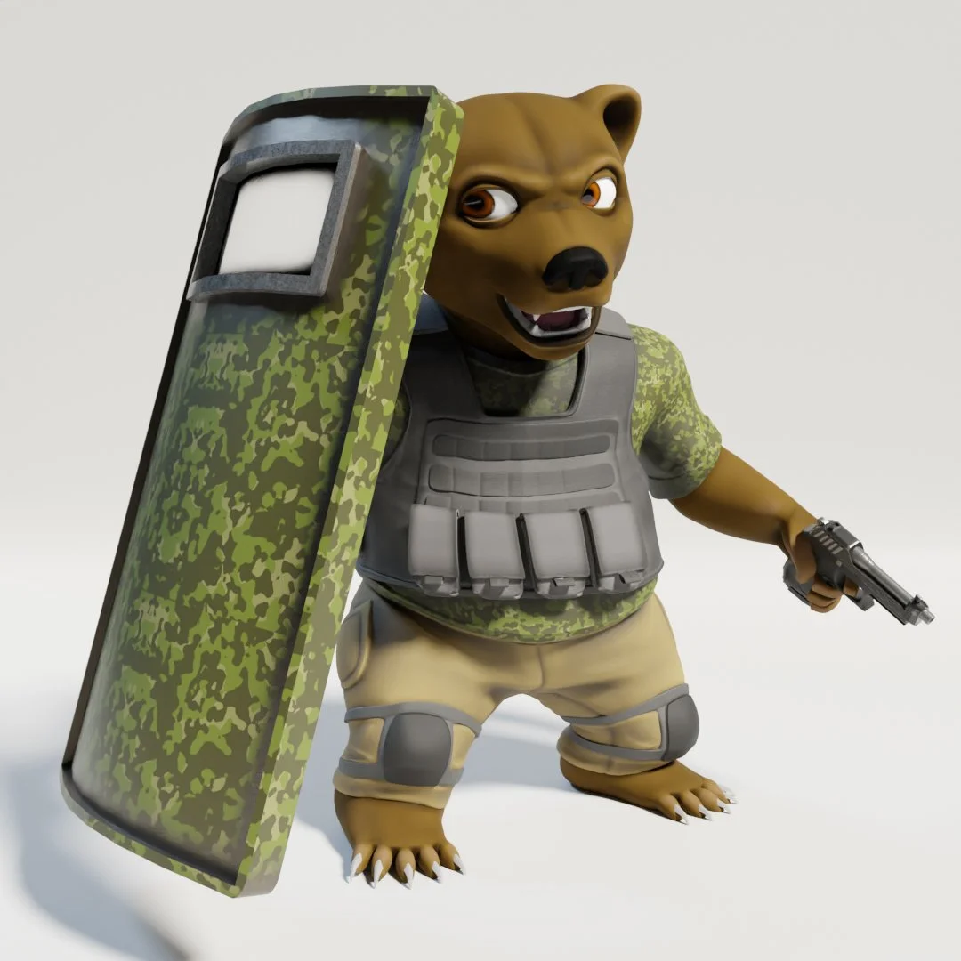 Mercenary Bear — Christoff V Miller — 3D Generalist
