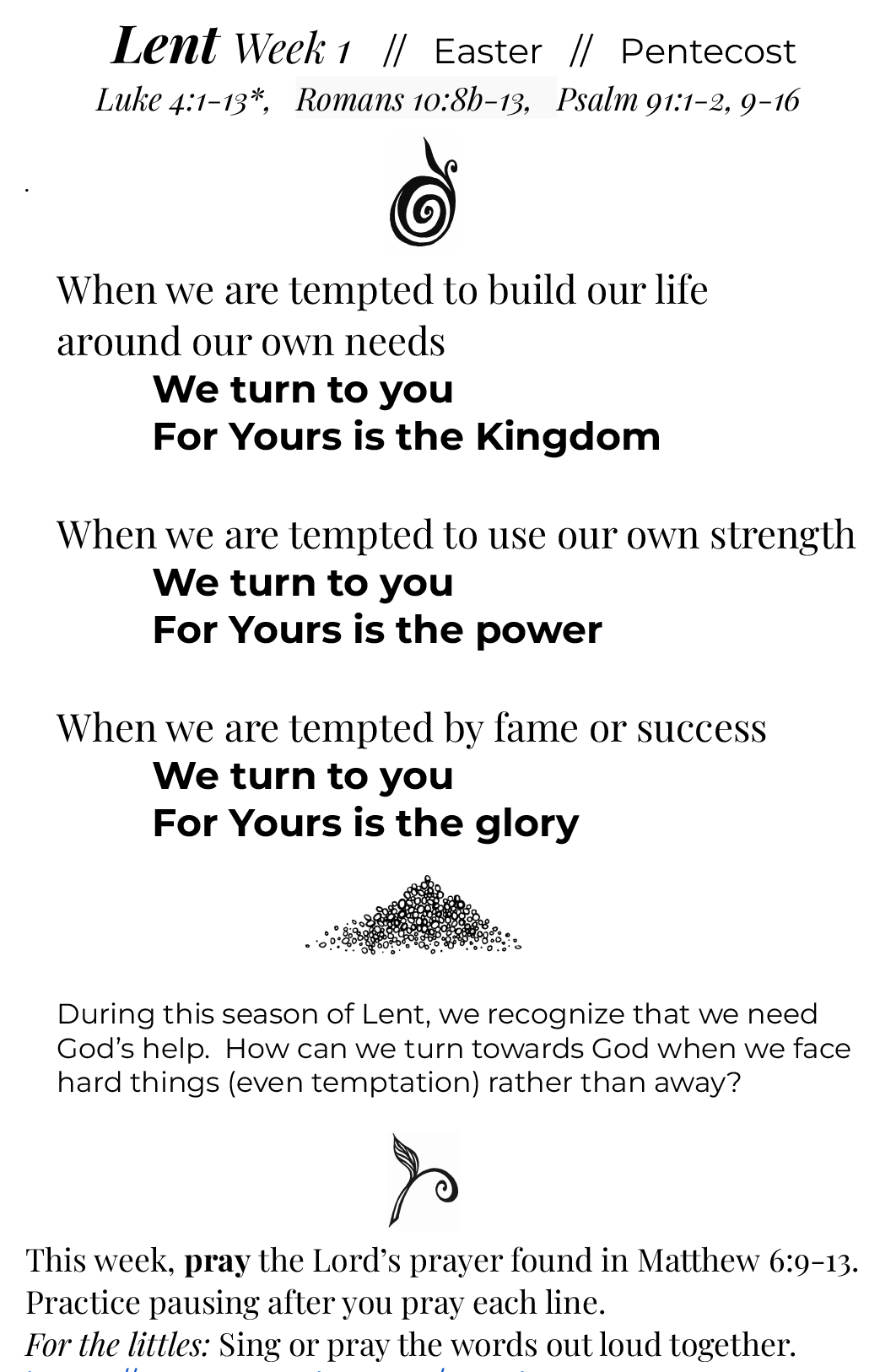 Lent // Week 1 // March 6-12 — The Soil and The Seed Project