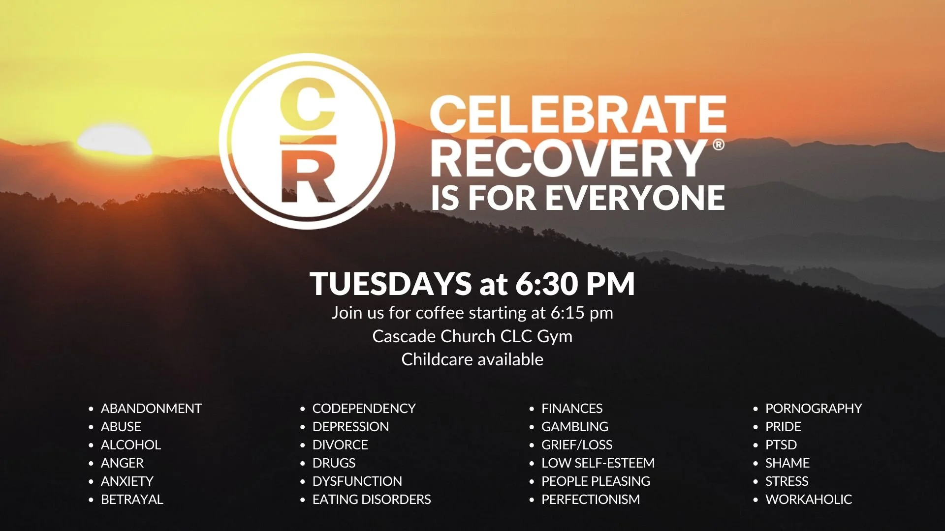 Celebrate Recovery — Cascade Church