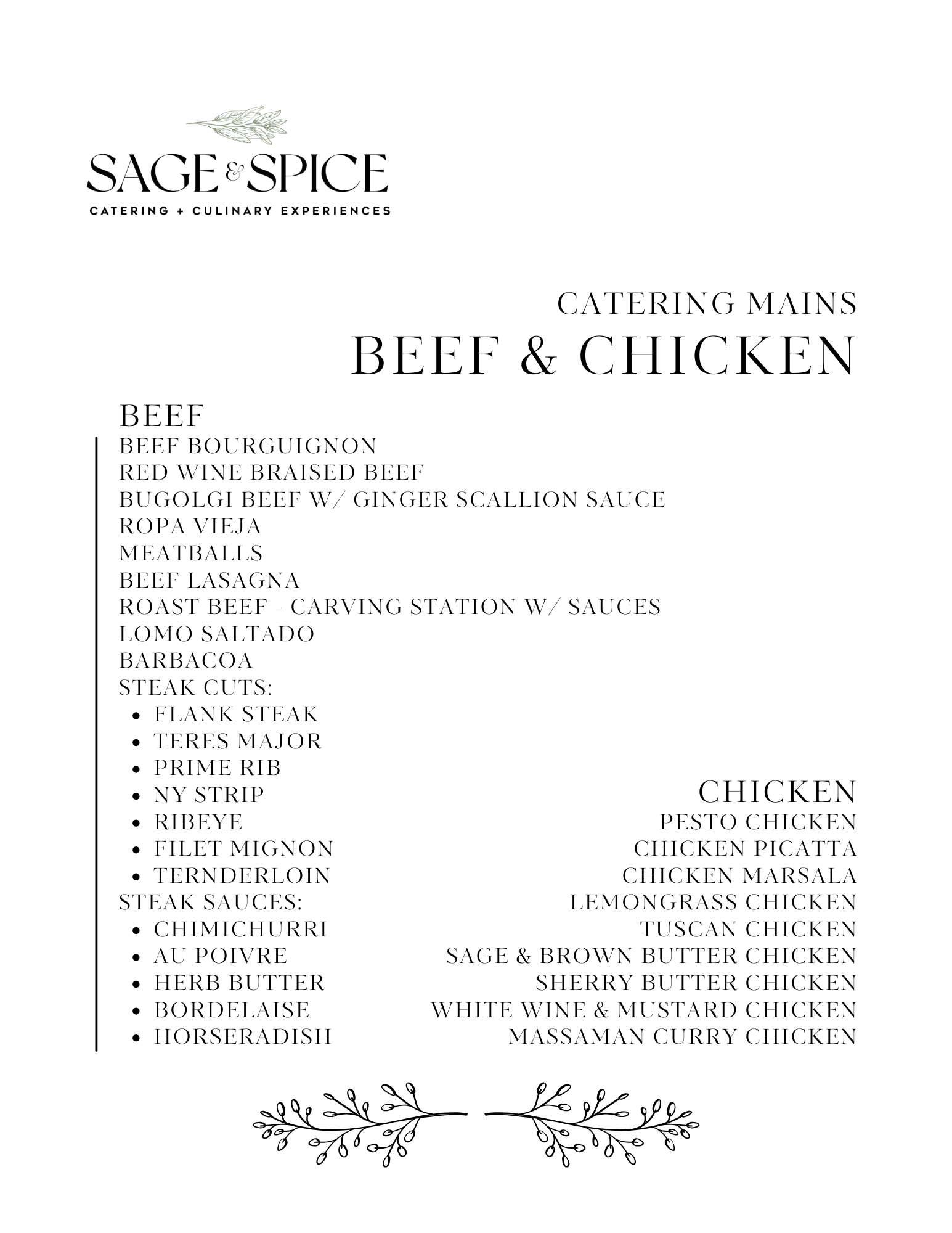 Gallery 2 — Sage and Spice Catering