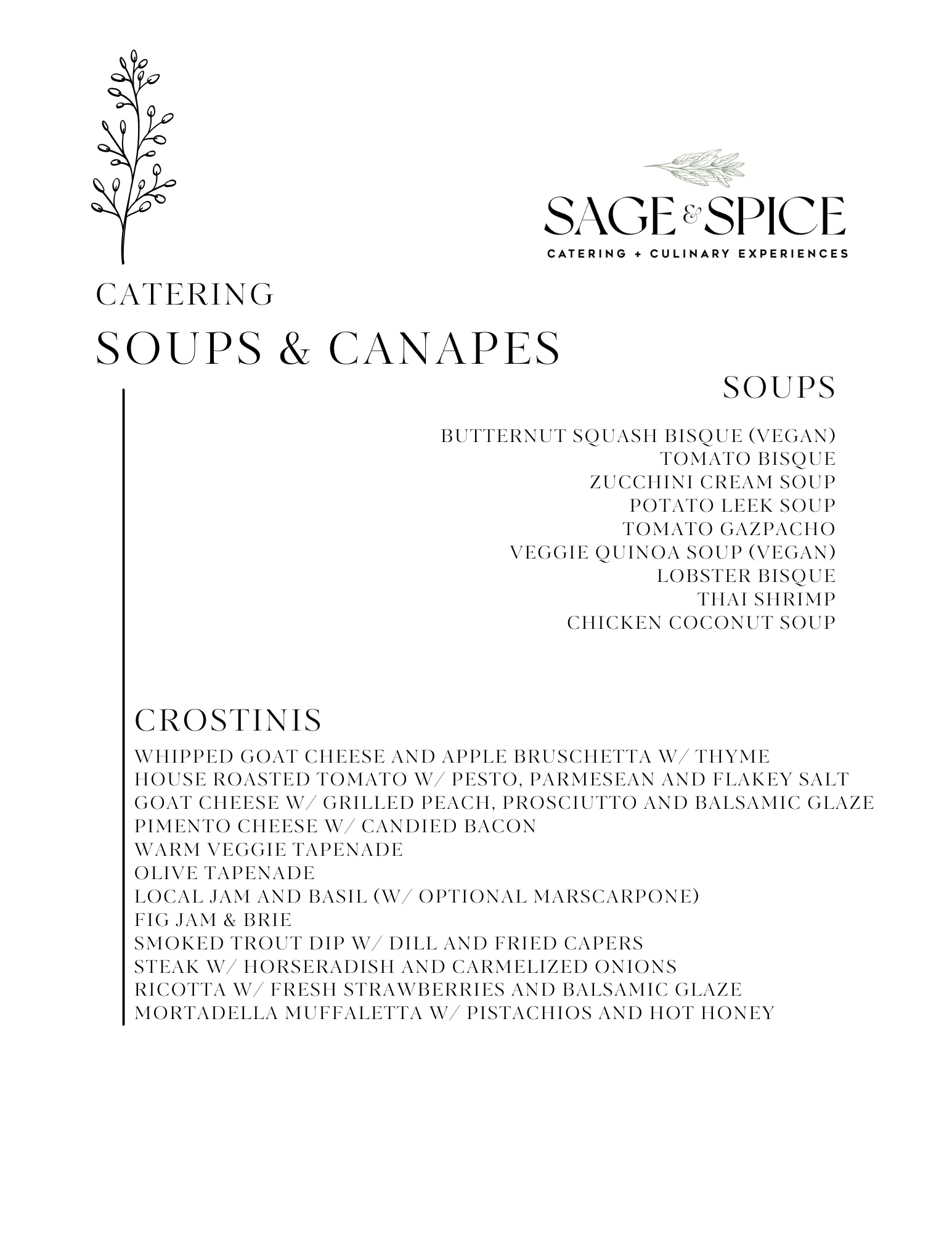 Appetizers — Sage and Spice Catering