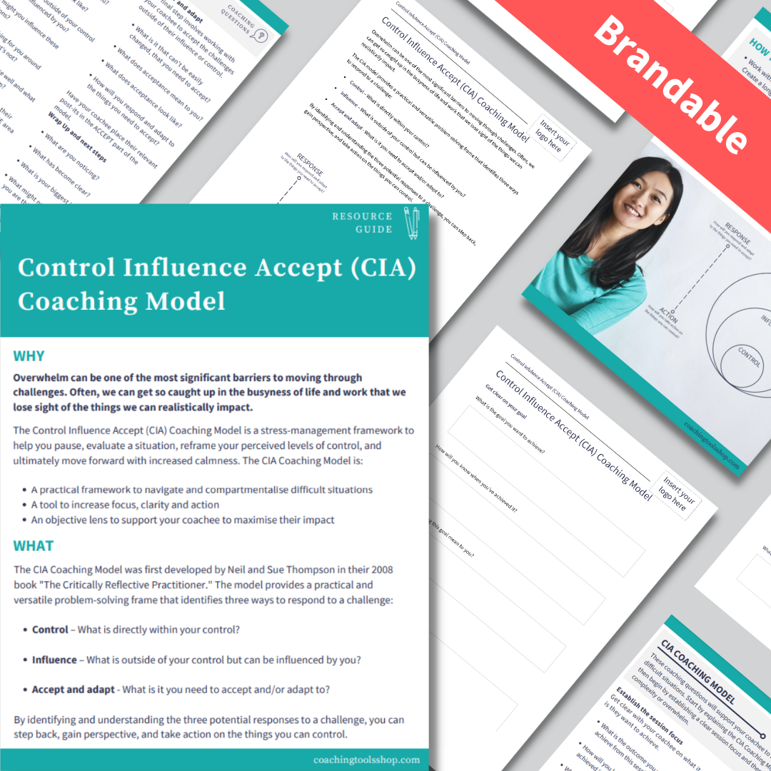 The Control Influence Accept (CIA) Coaching Mode — The Coaching Tools Shop