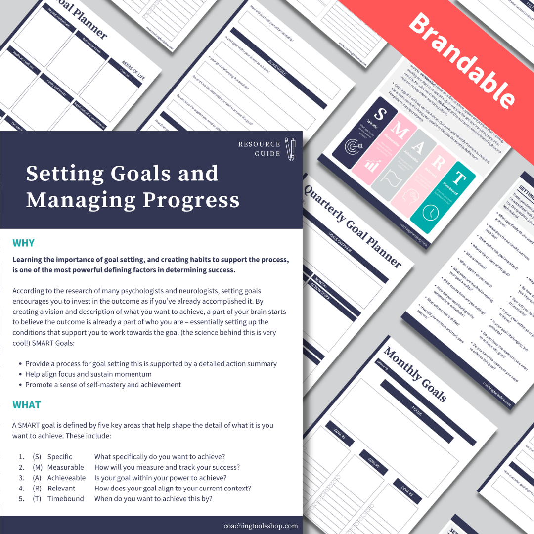 Goal Setting Templates, Planners, Reflection Guides and Imagery — The ...