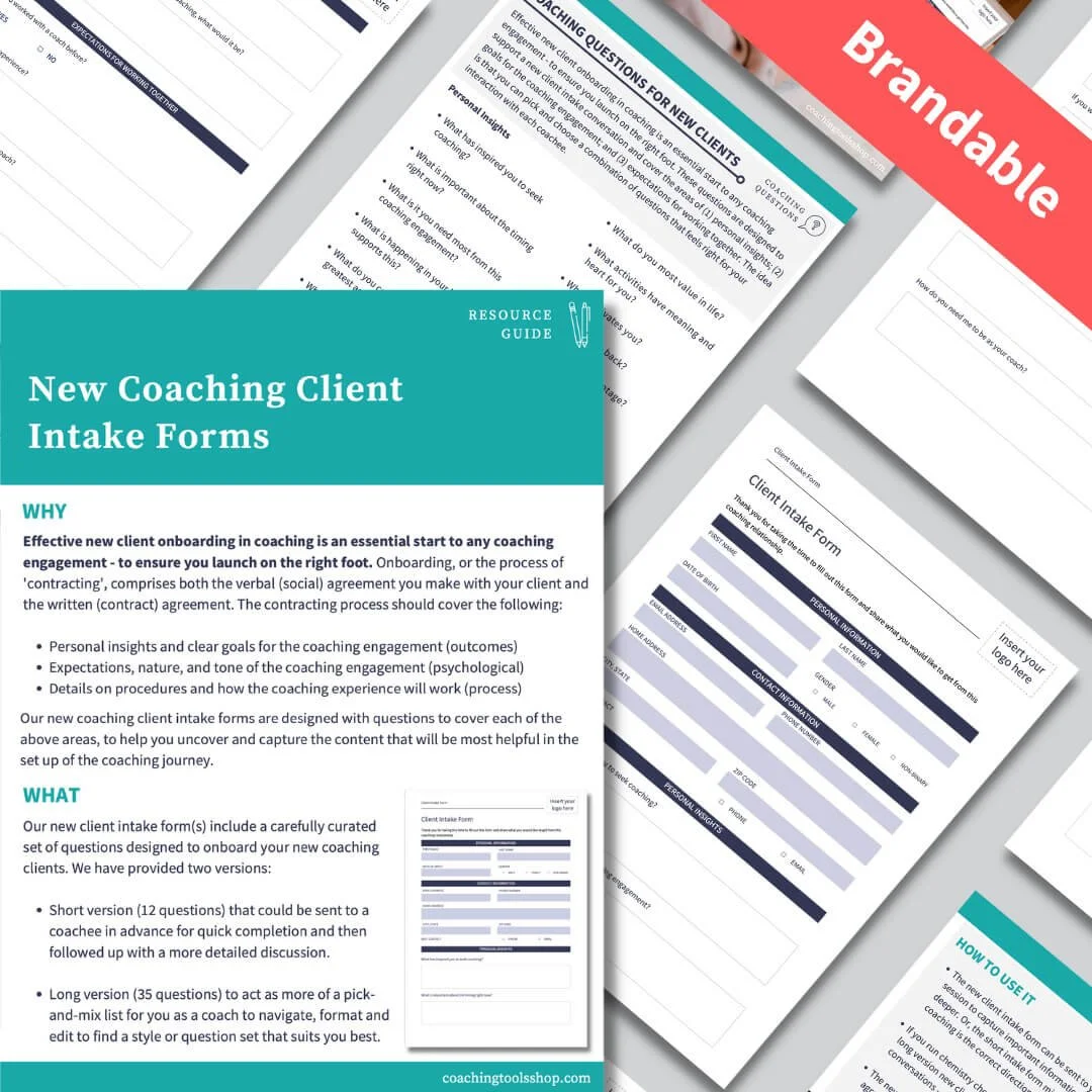 FREE New Client Intake Form — The Coaching Tools Shop