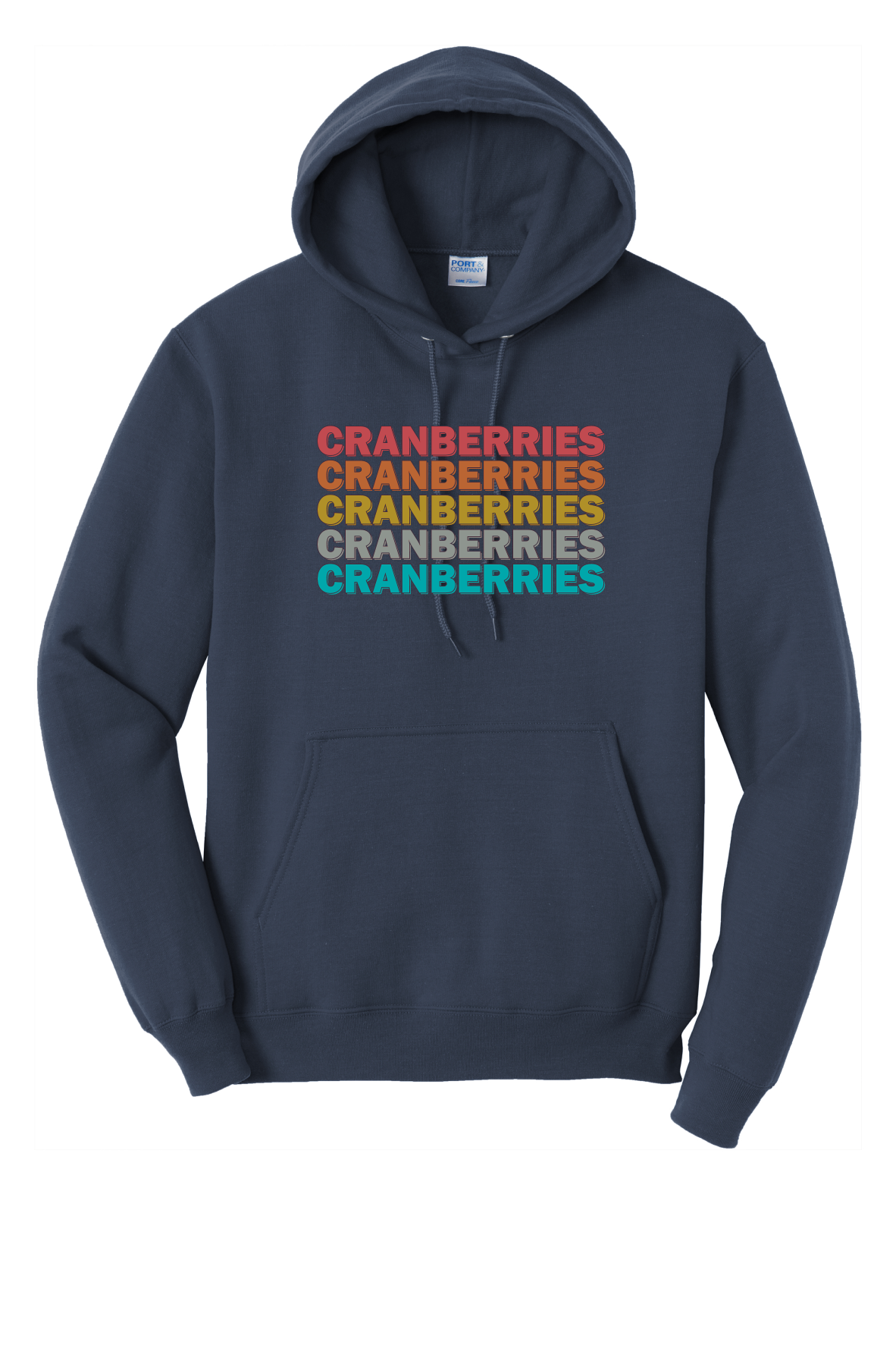 Adult NAVY BLUE HOODIE: CRANBERRIES 5x — Cranberry Learning