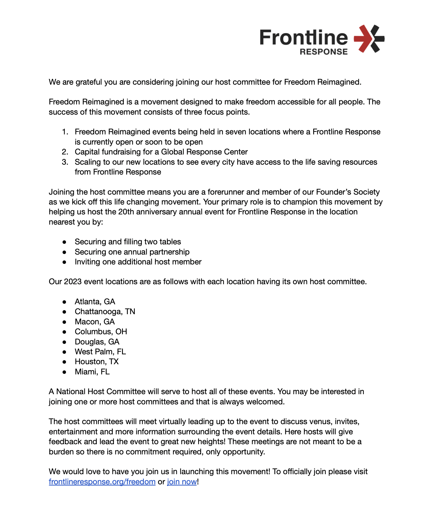 Host Houston — Frontline Response Host Houston — Frontline Response