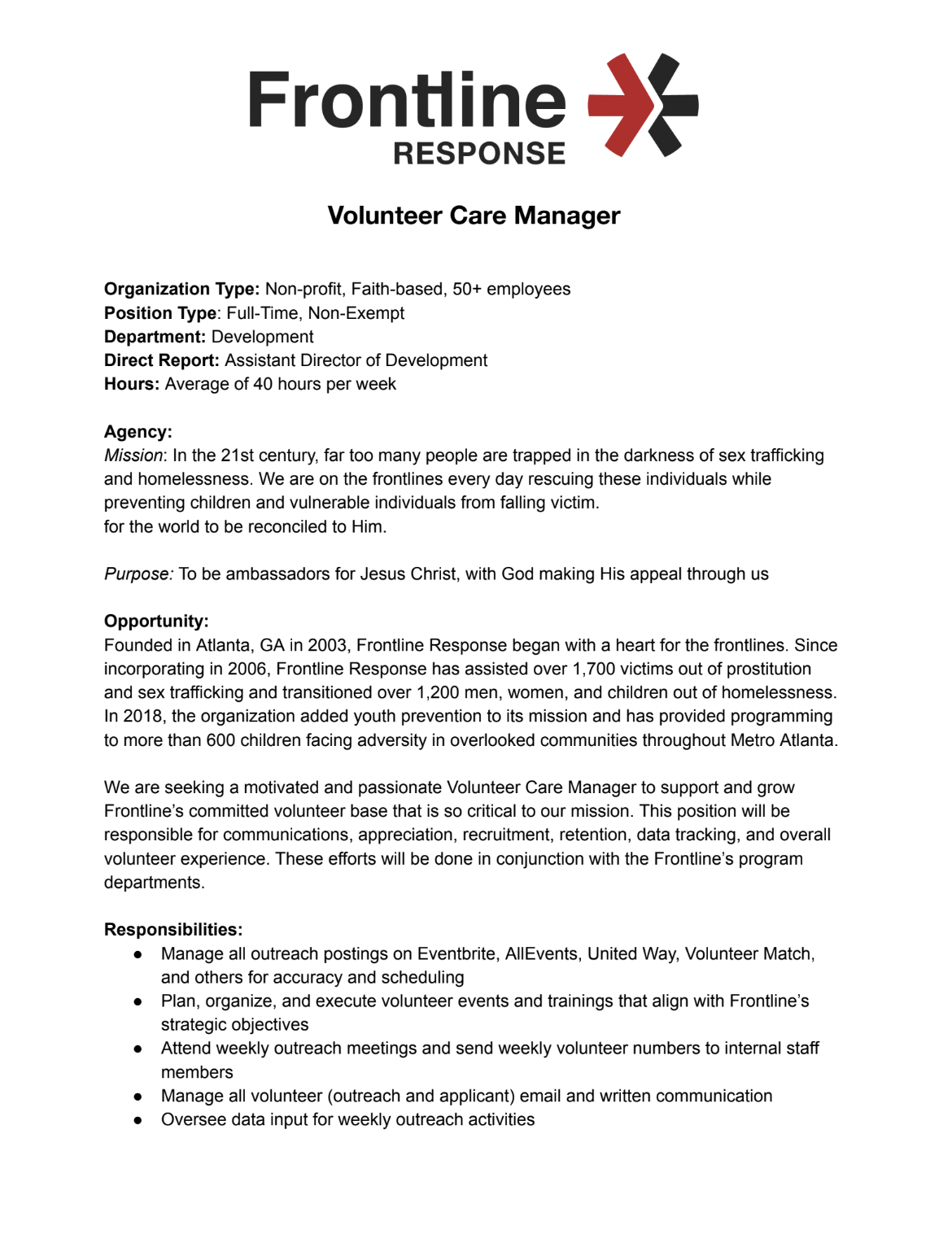 Careers — Frontline Response