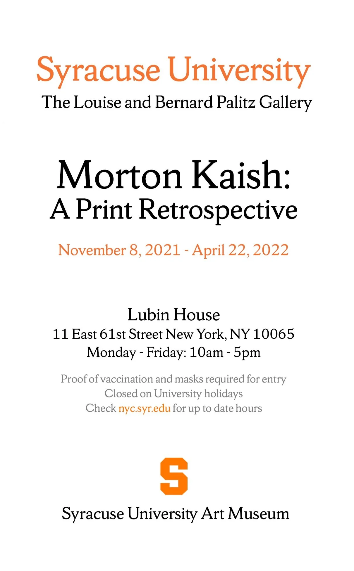 Morton Kaish: A Print Retrospective — morton kaish
