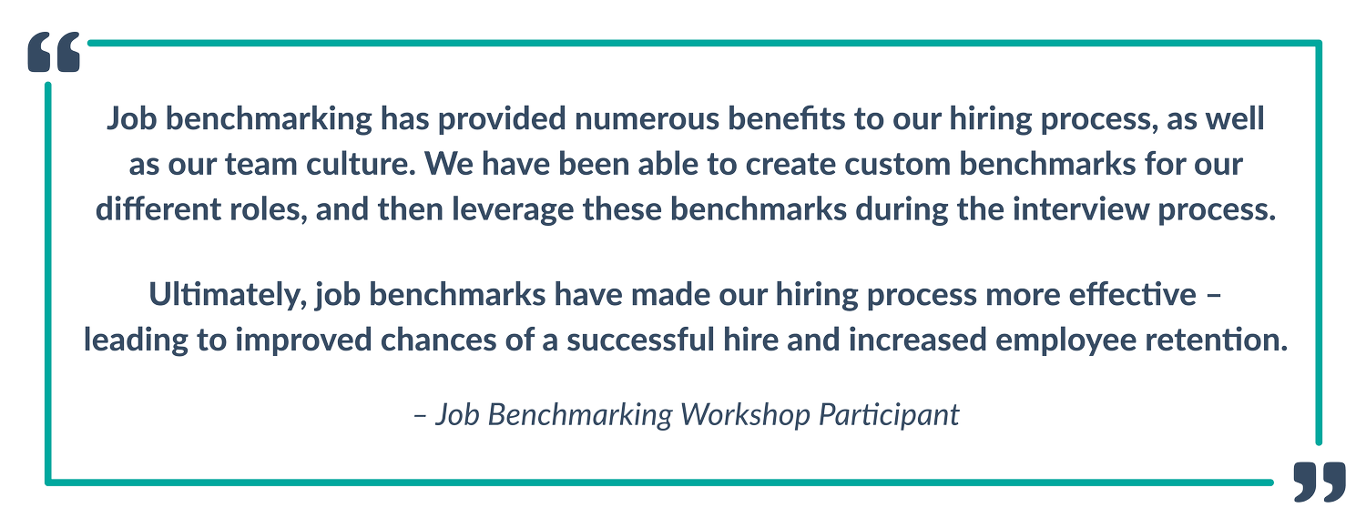 Learning Job Benchmarking Moser Consulting