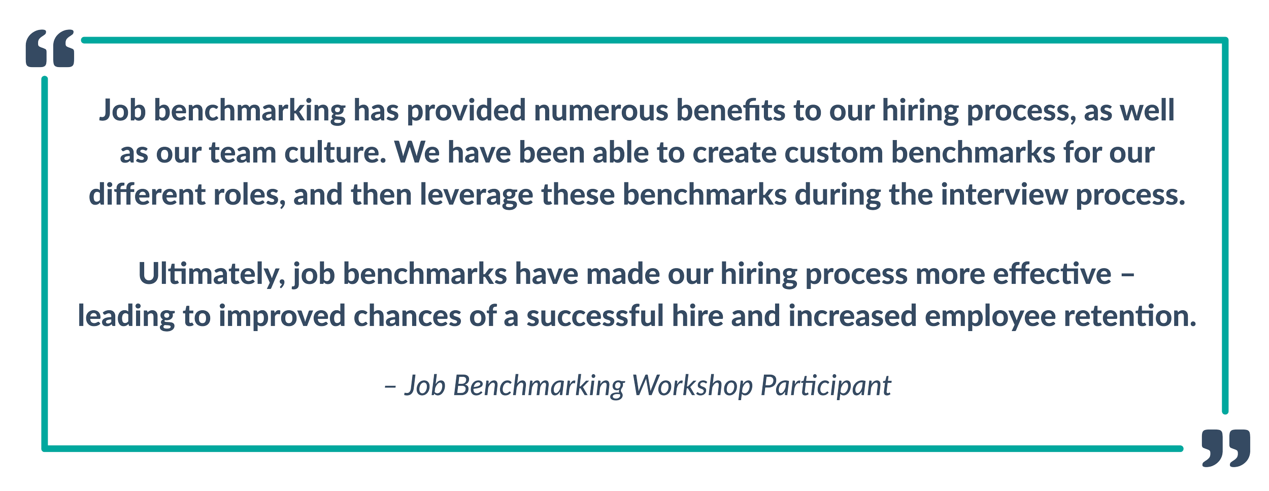 Learning - Job Benchmarking — Moser Consulting